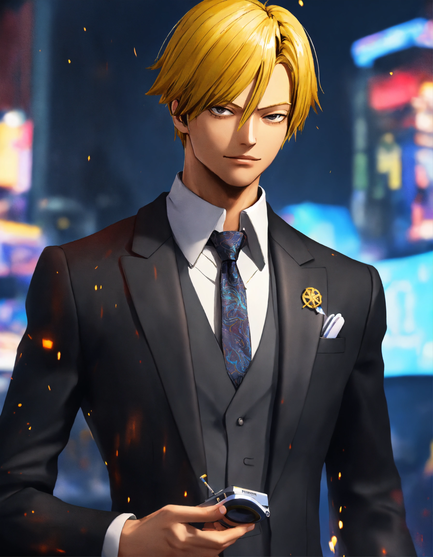 Lexica - Design a modern-day cyberpunk version of Sanji from One Piece ...