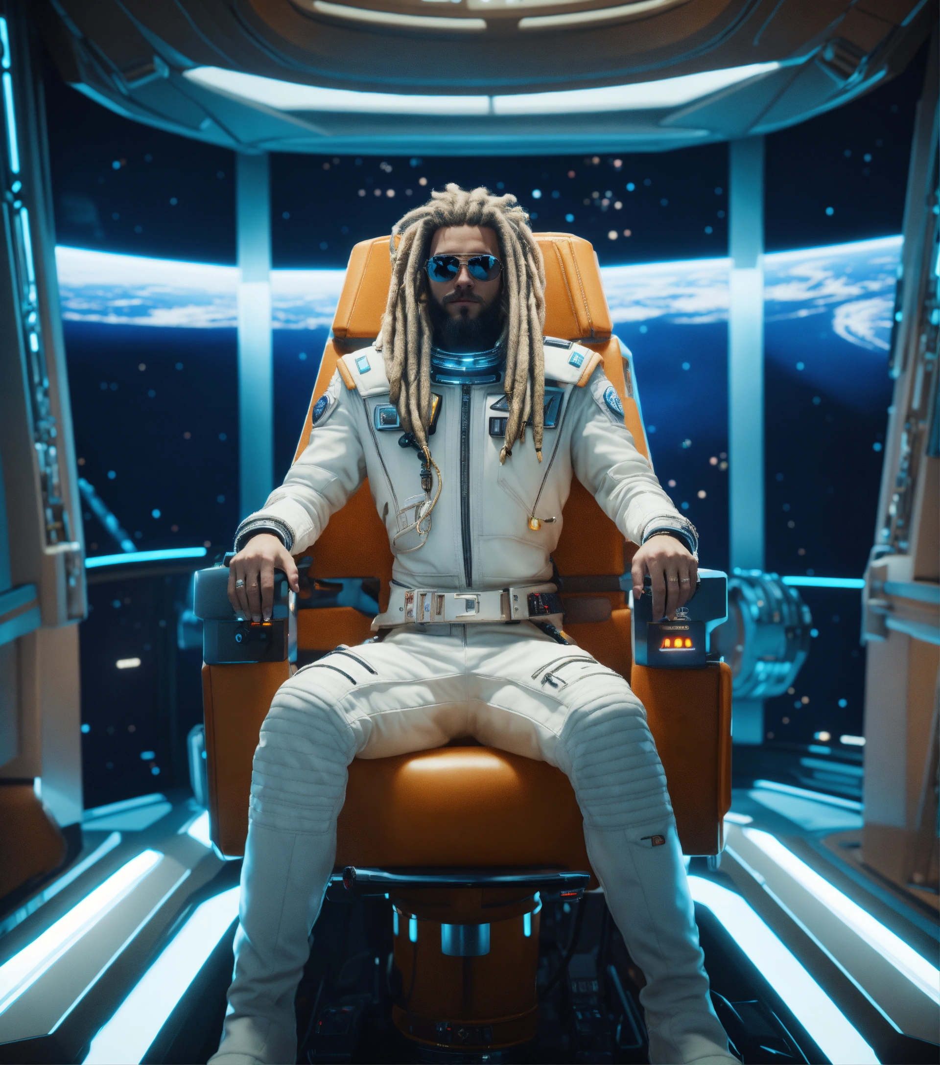 Lexica - A scruffy long blonde dreadlock white male rockstar in cool ...