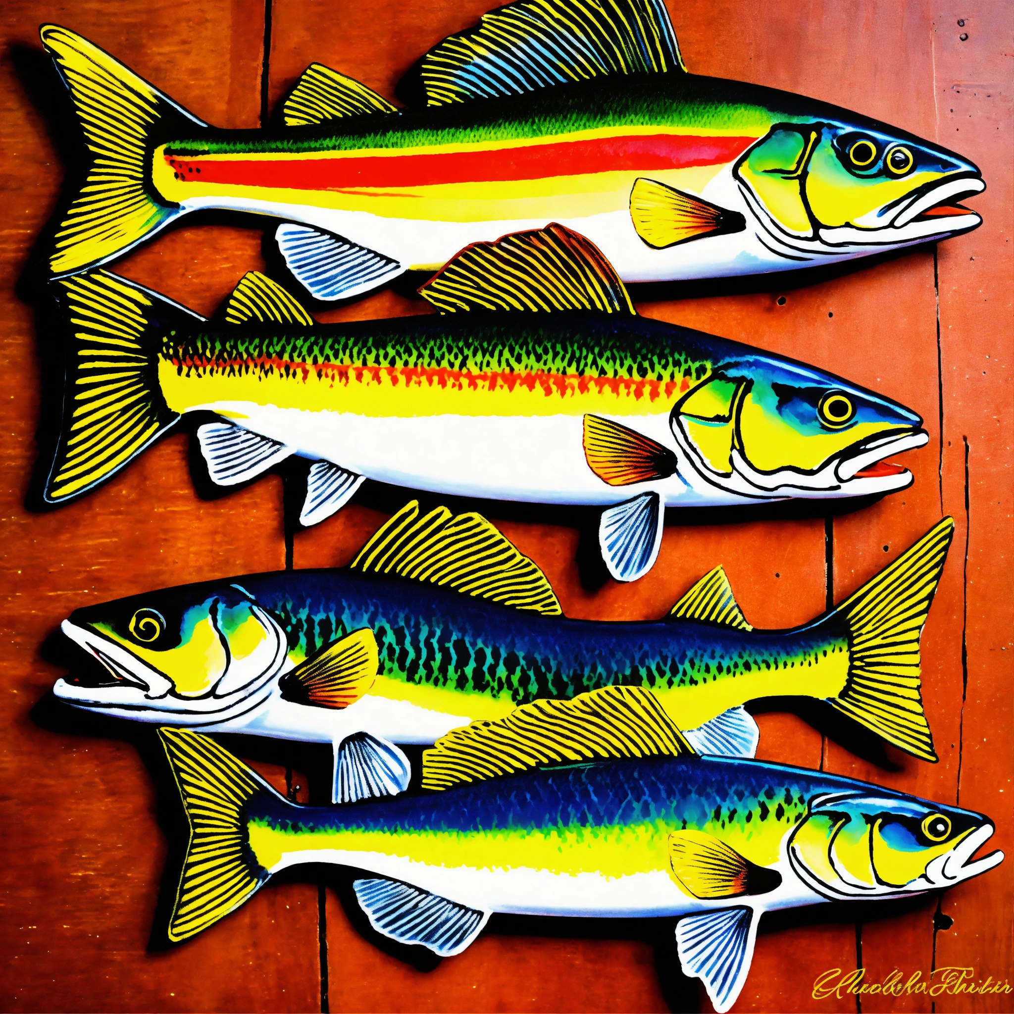 Lexica - Colorful full body walleye fish