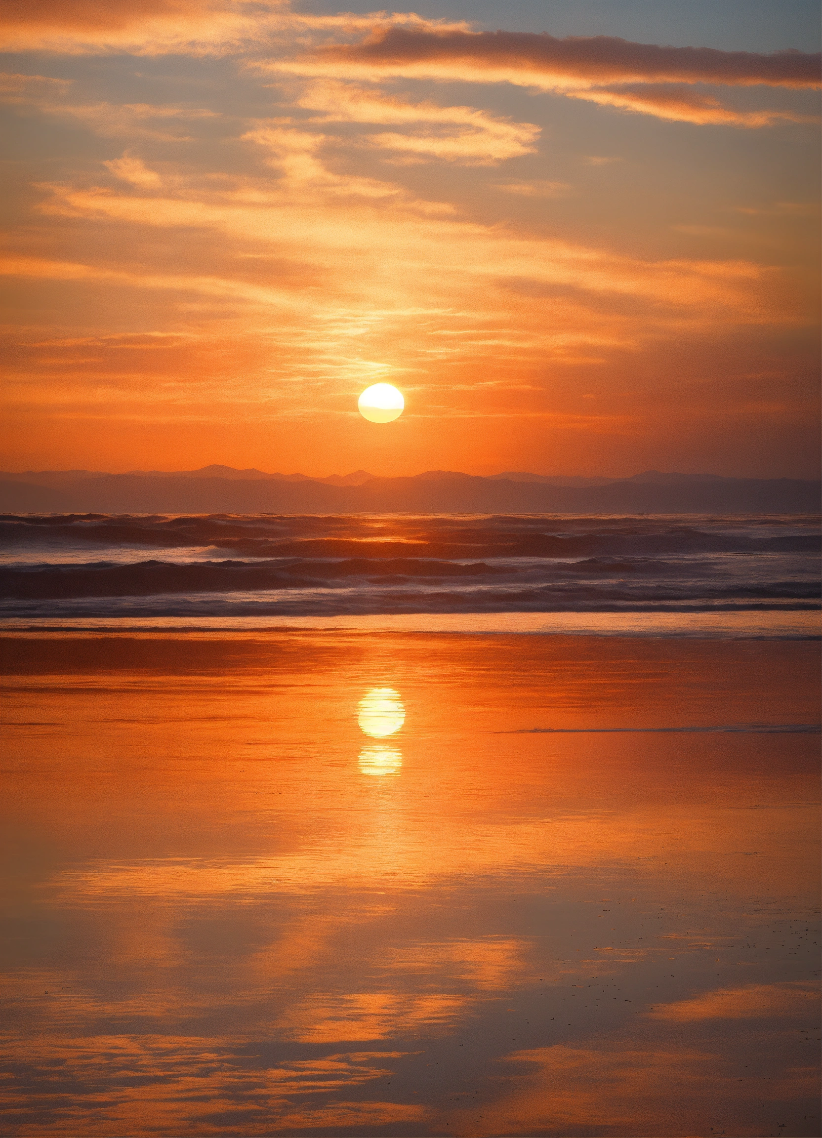 Lexica - Illustrate a calming sunrise or sunset to represent the ...