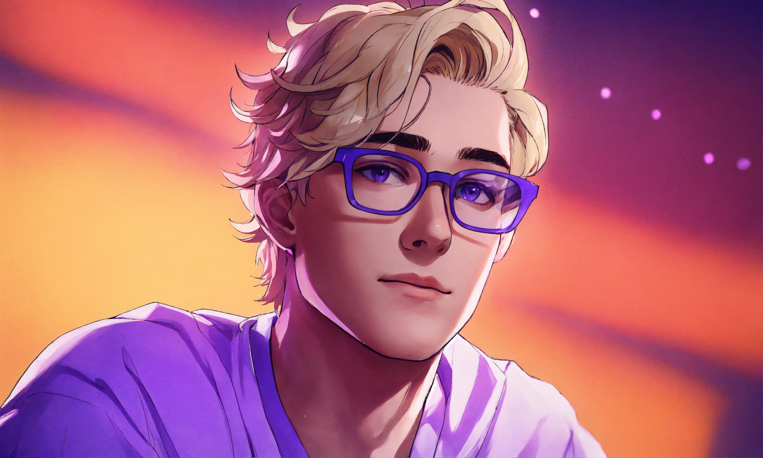 Lexica - A male gaming streamer, blonde hair, clean shaved, short wavy ...