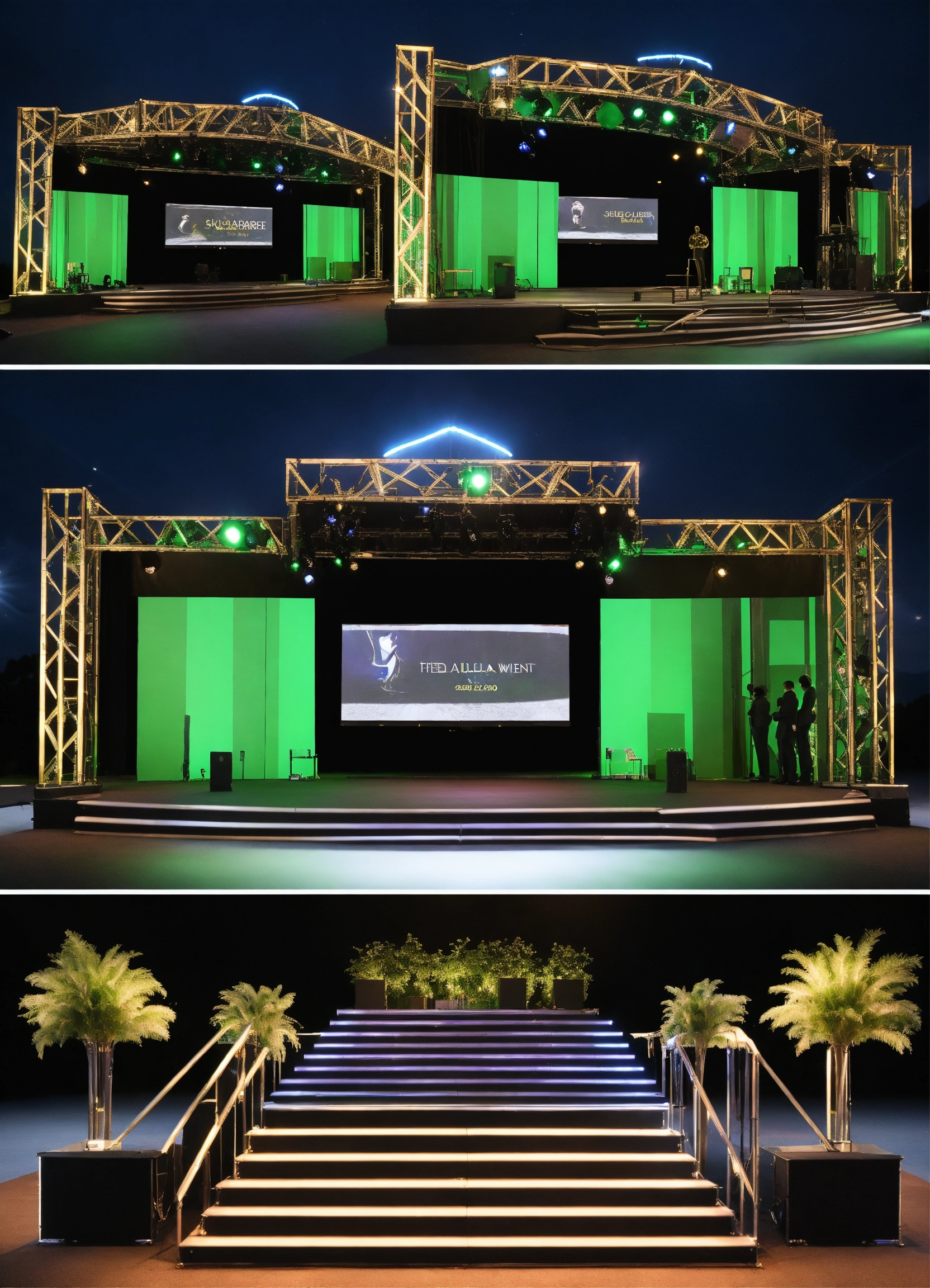 Lexica - Design a medium size outdoor prestigious stage for an awards ...