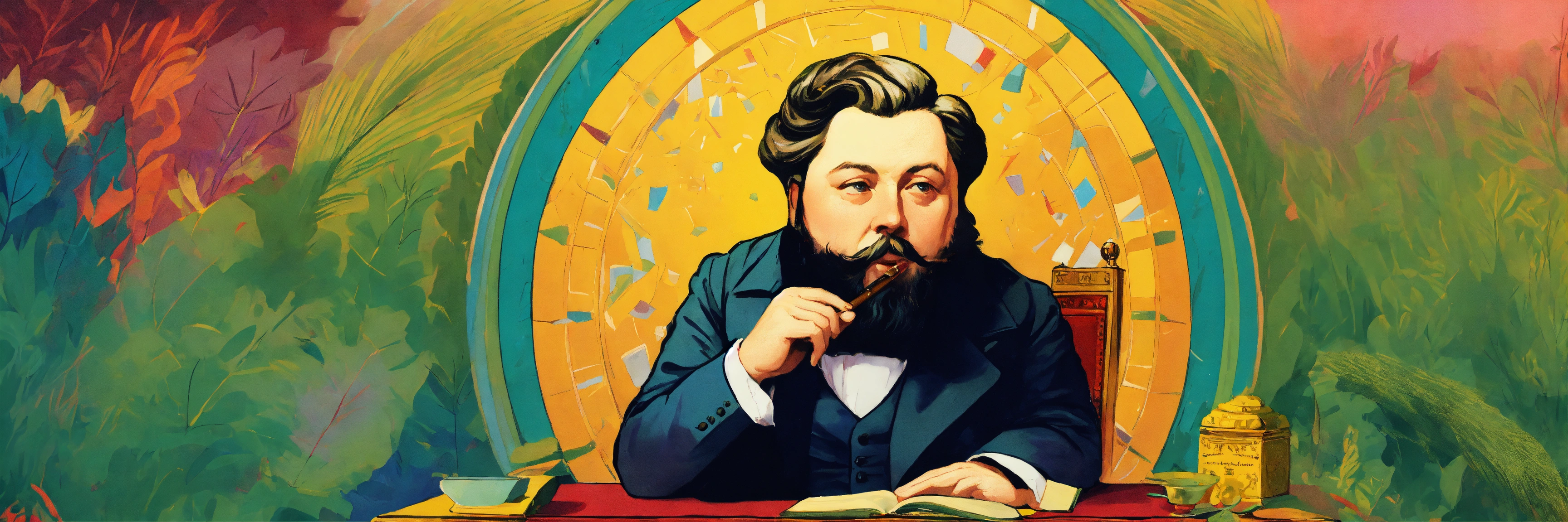 Lexica - Charles Spurgeon, colorful illustration. He's depicted as in ...