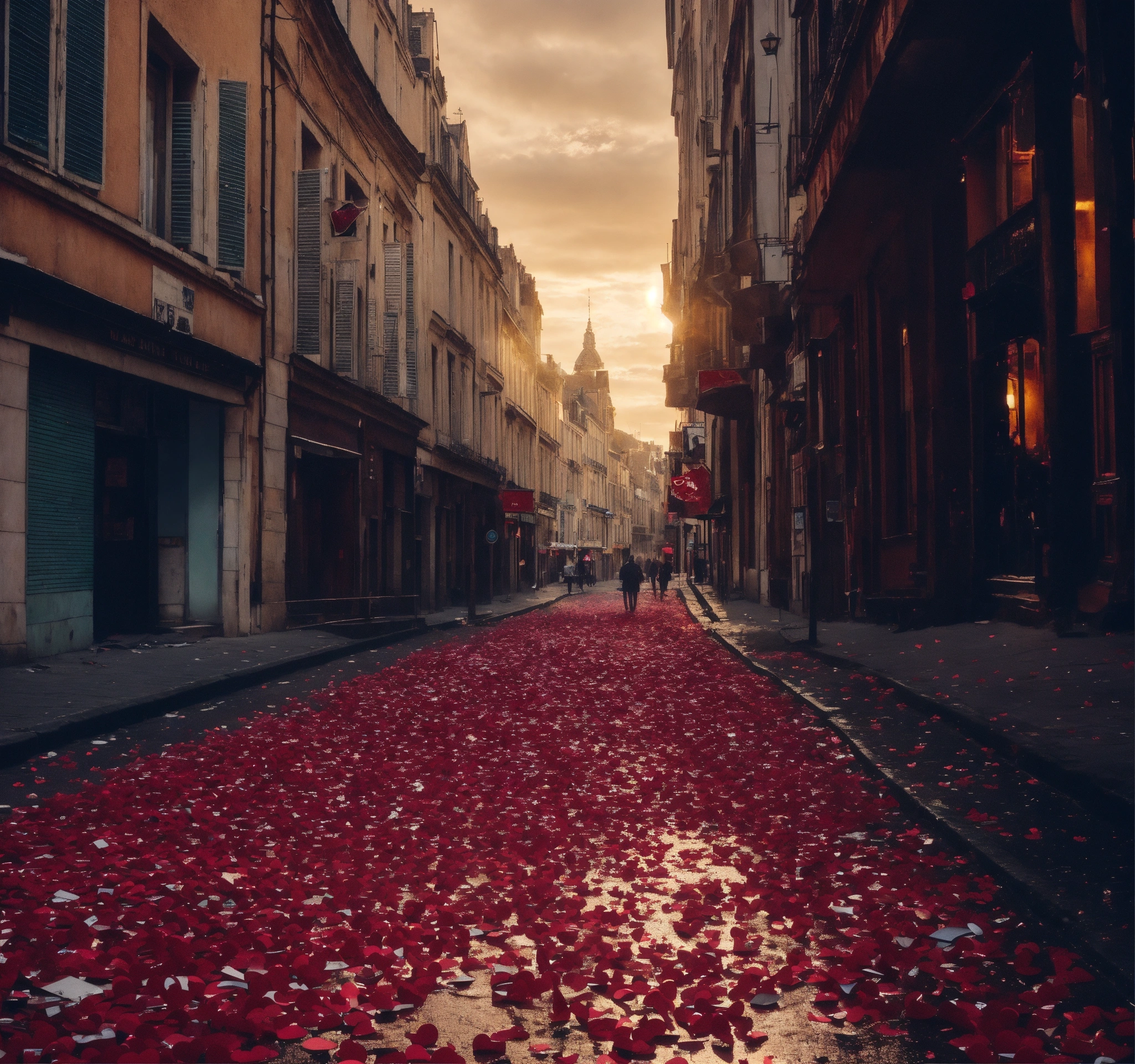 Lexica - Une ville sombrée dans le chaos, avec plein de Broken Heart.