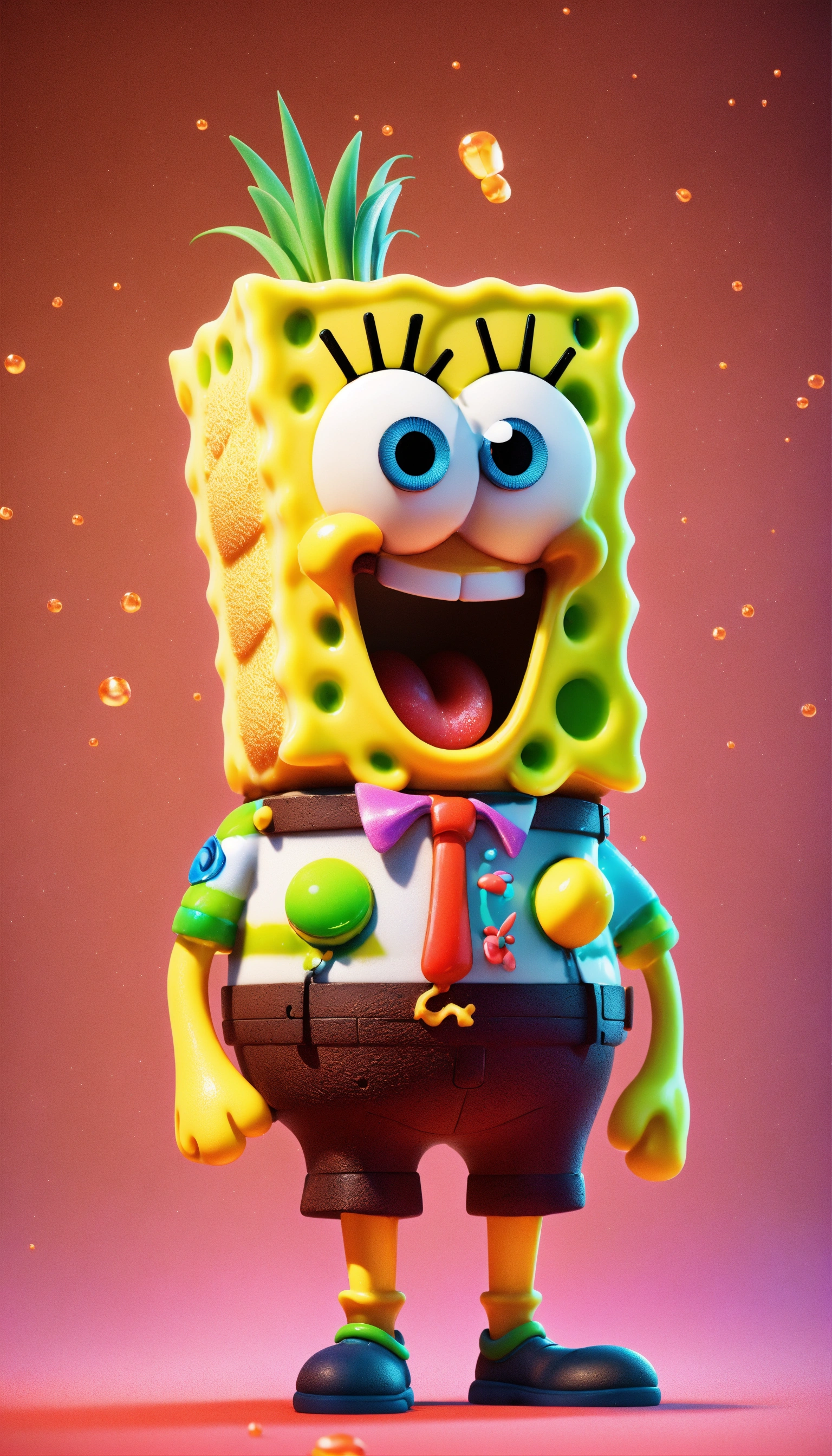 Lexica - A cute SpongeBob ,full body image of cute ,realistic, vivid ...