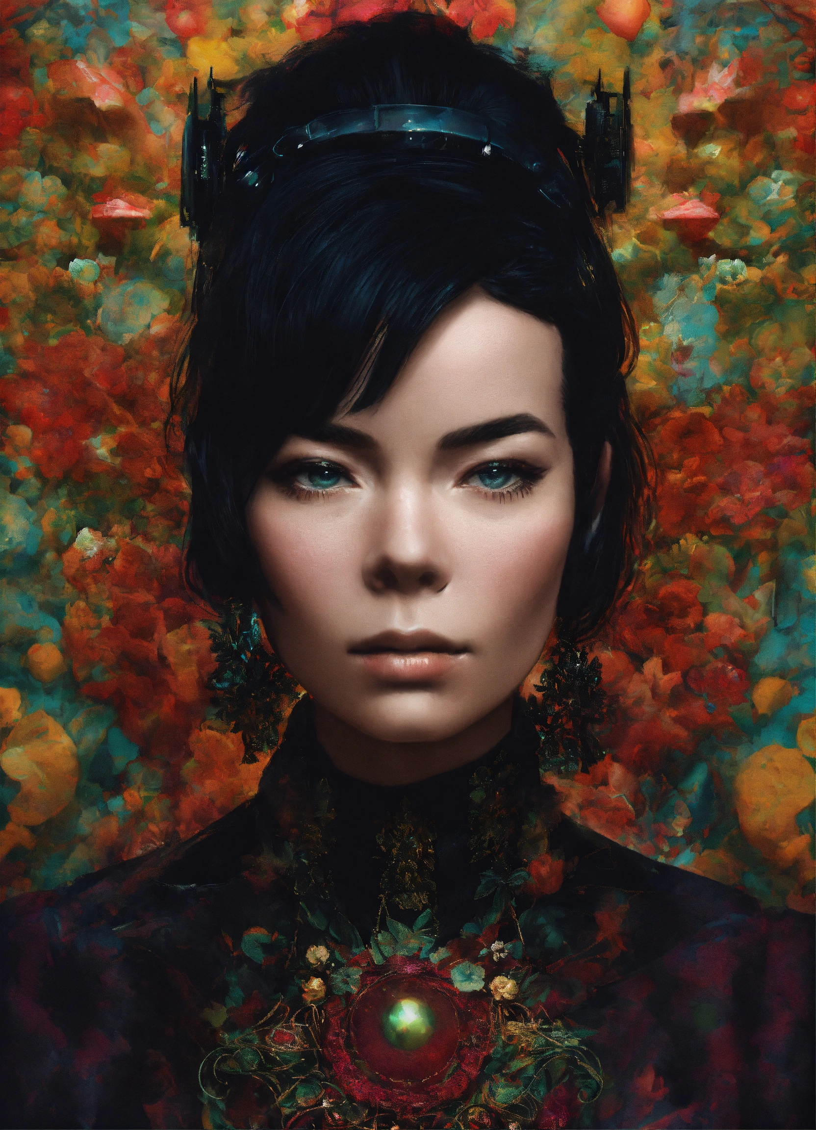 Lexica - I’m Photorealistic portrait of A gothic grunge punk Neo noir ...