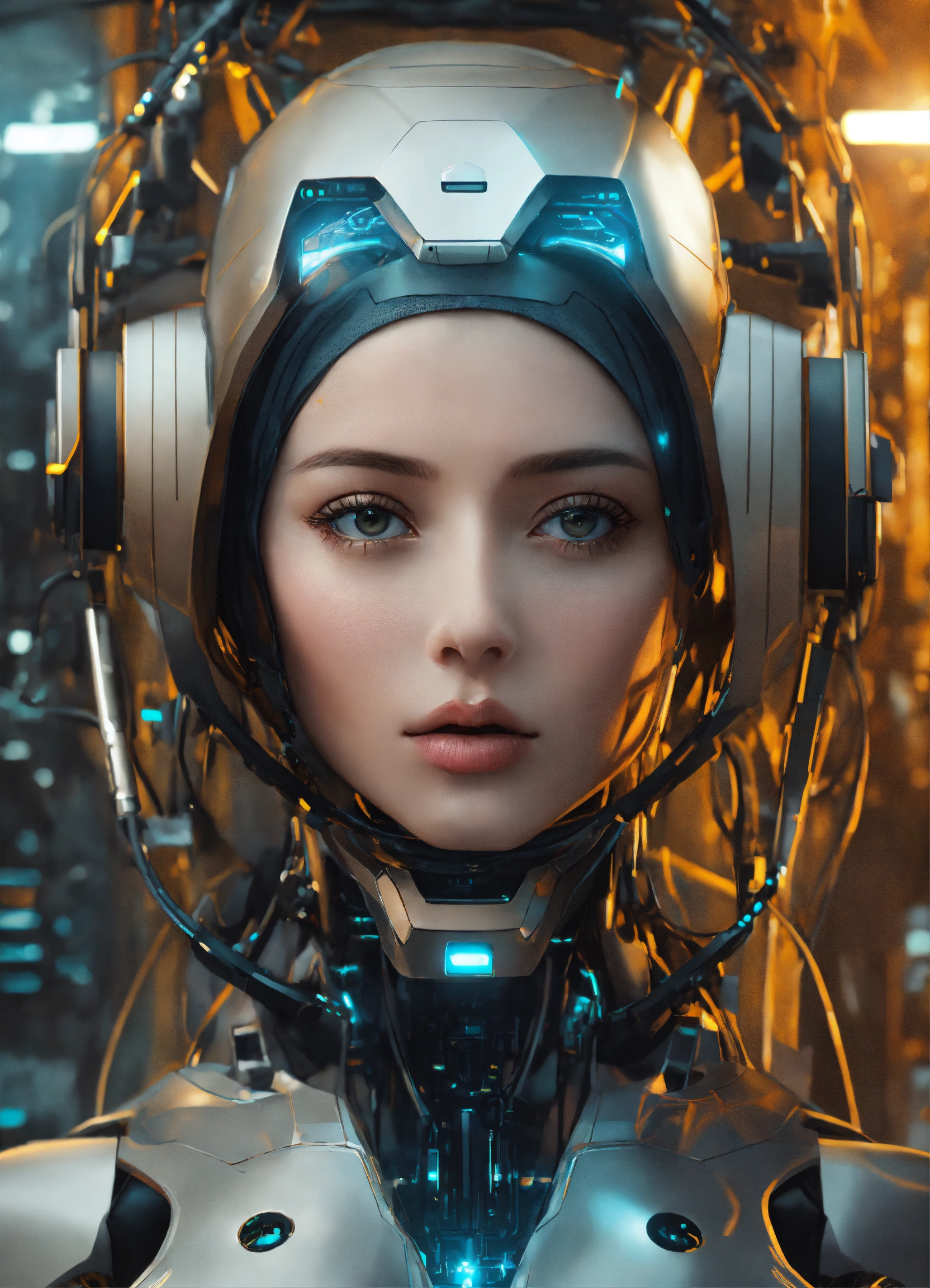 Lexica - A modest scientist ai robot women veil expression more with a ...