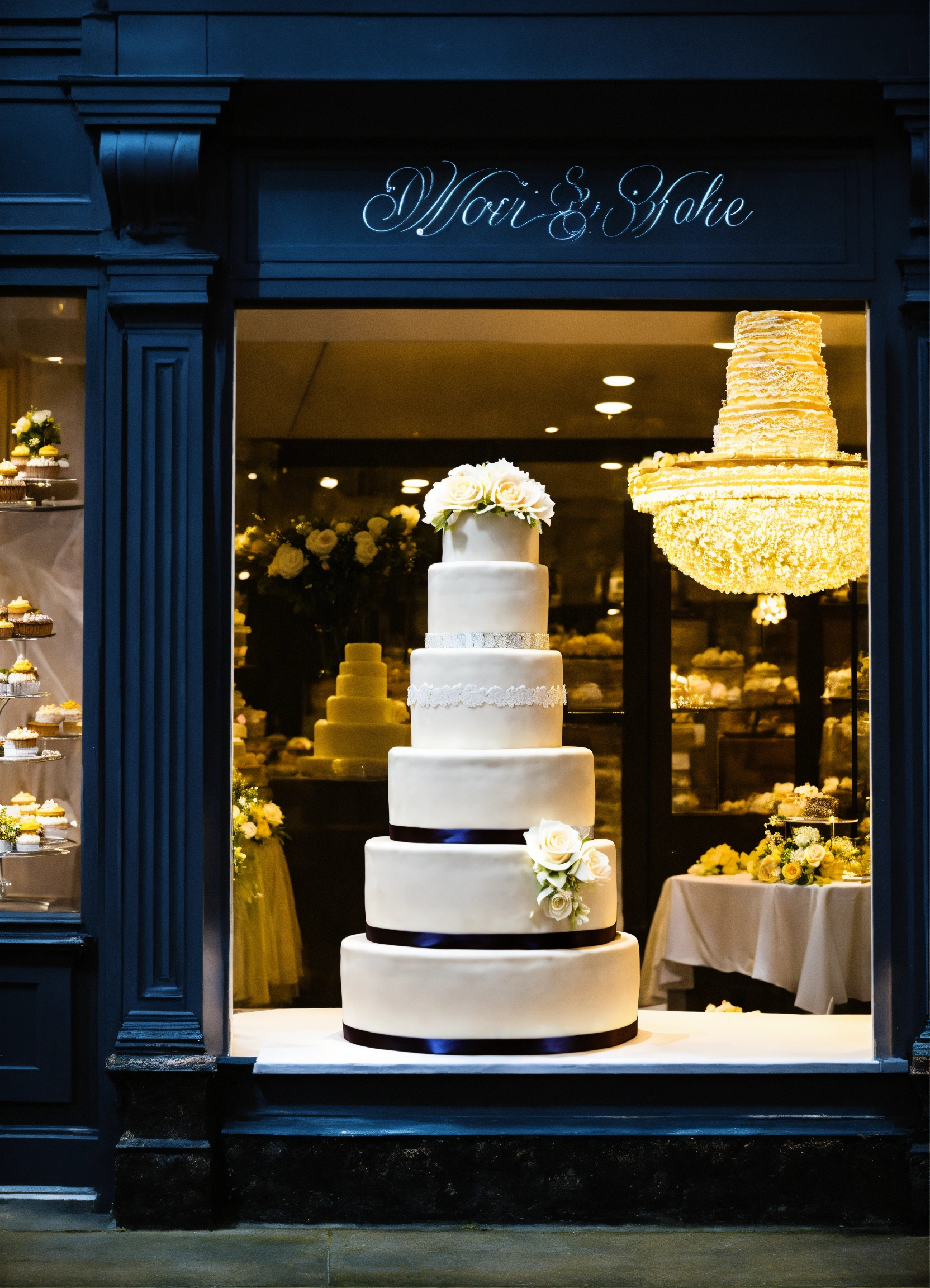 Lexica - Wedding cake store window display