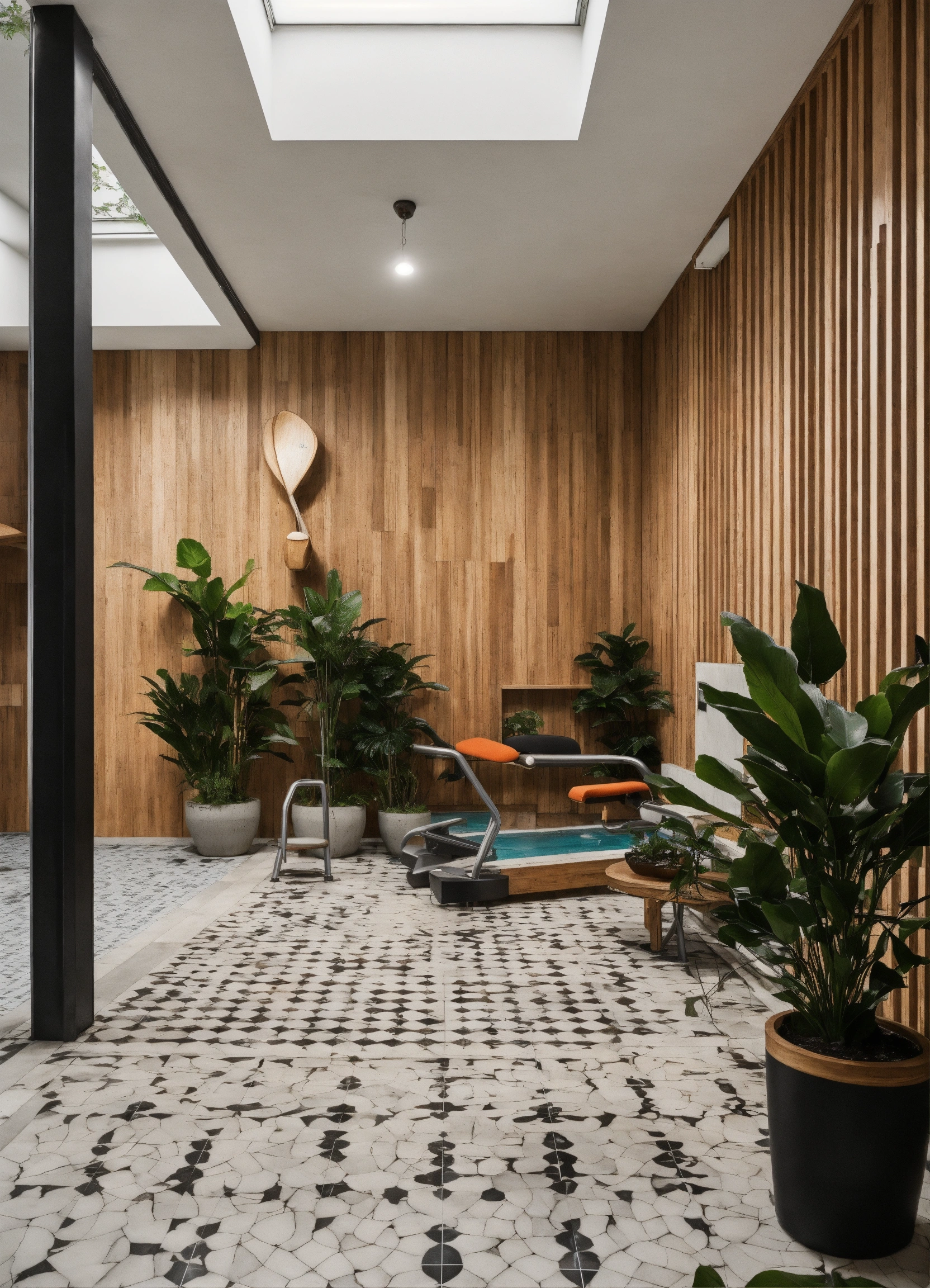 Lexica - Fitness, gym, swimming pool, avangard, interior, cozy, wood ...