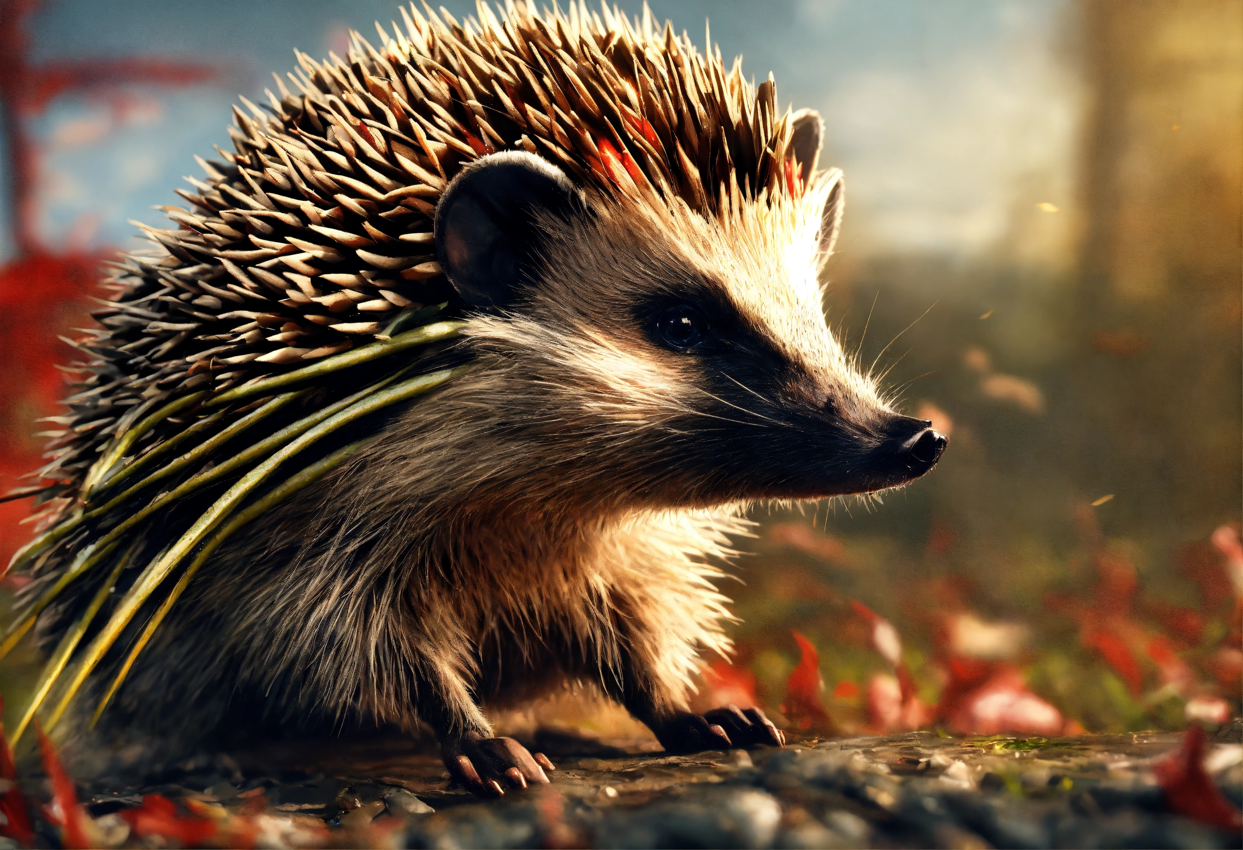 Lexica - Hedgehog samurai. Battlefield. Hyper realistic.