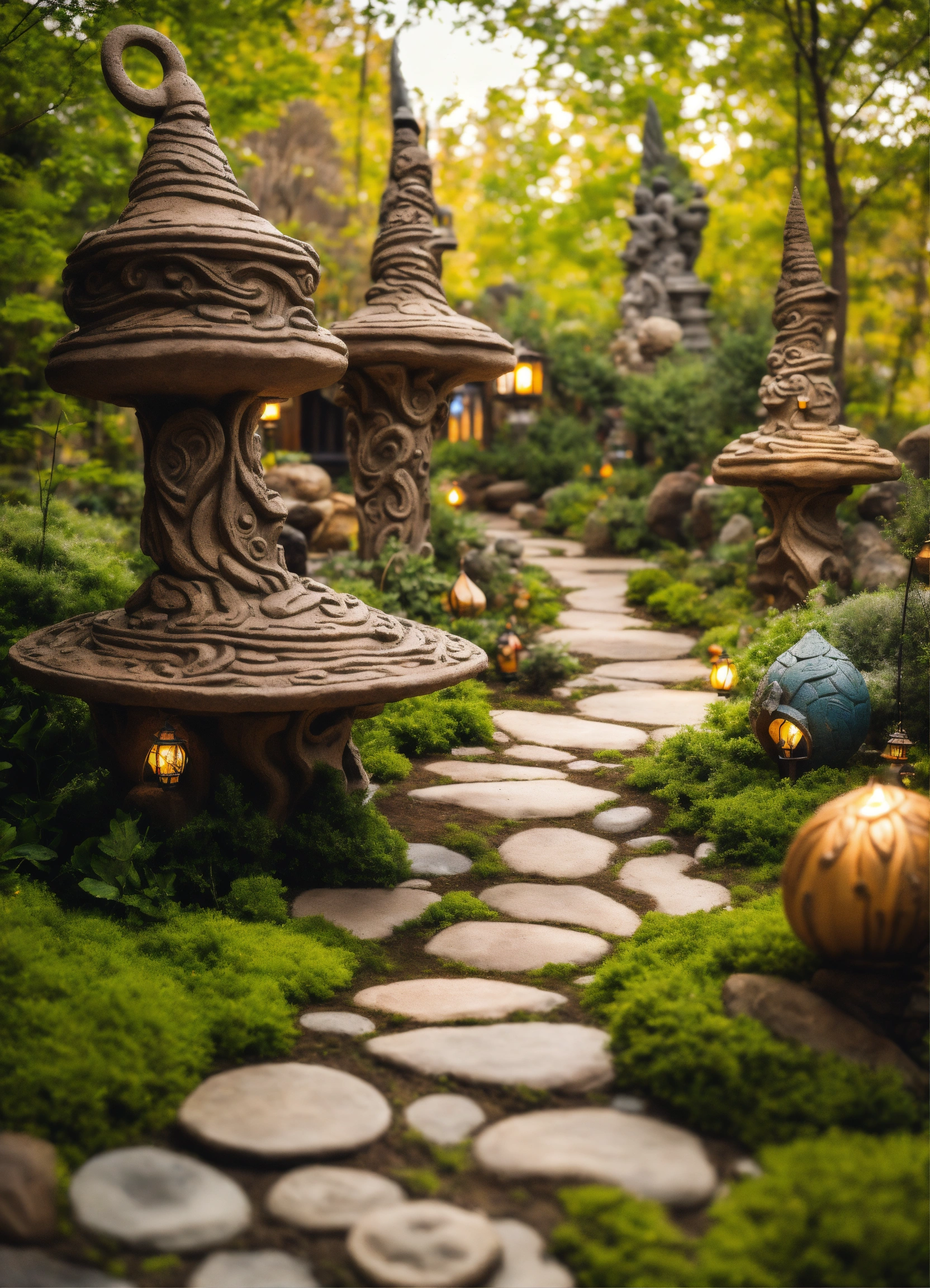 Lexica - An ancient spiritual gnomes stone pathway rock garden ...