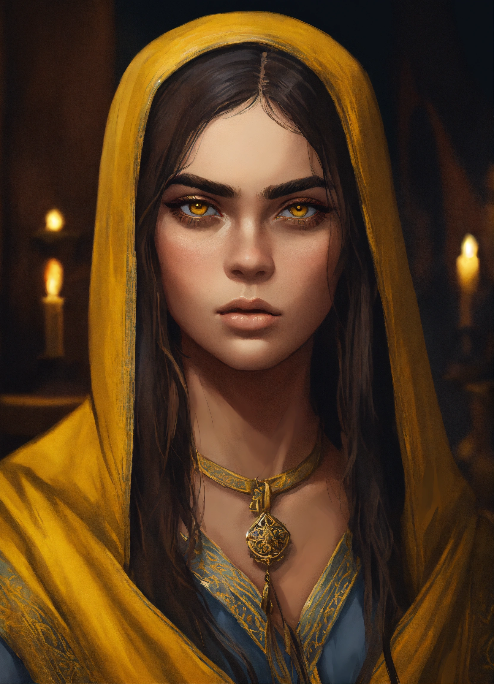 Lexica - Portrait of cara delevigne, medieval peasant woman, medieval ...