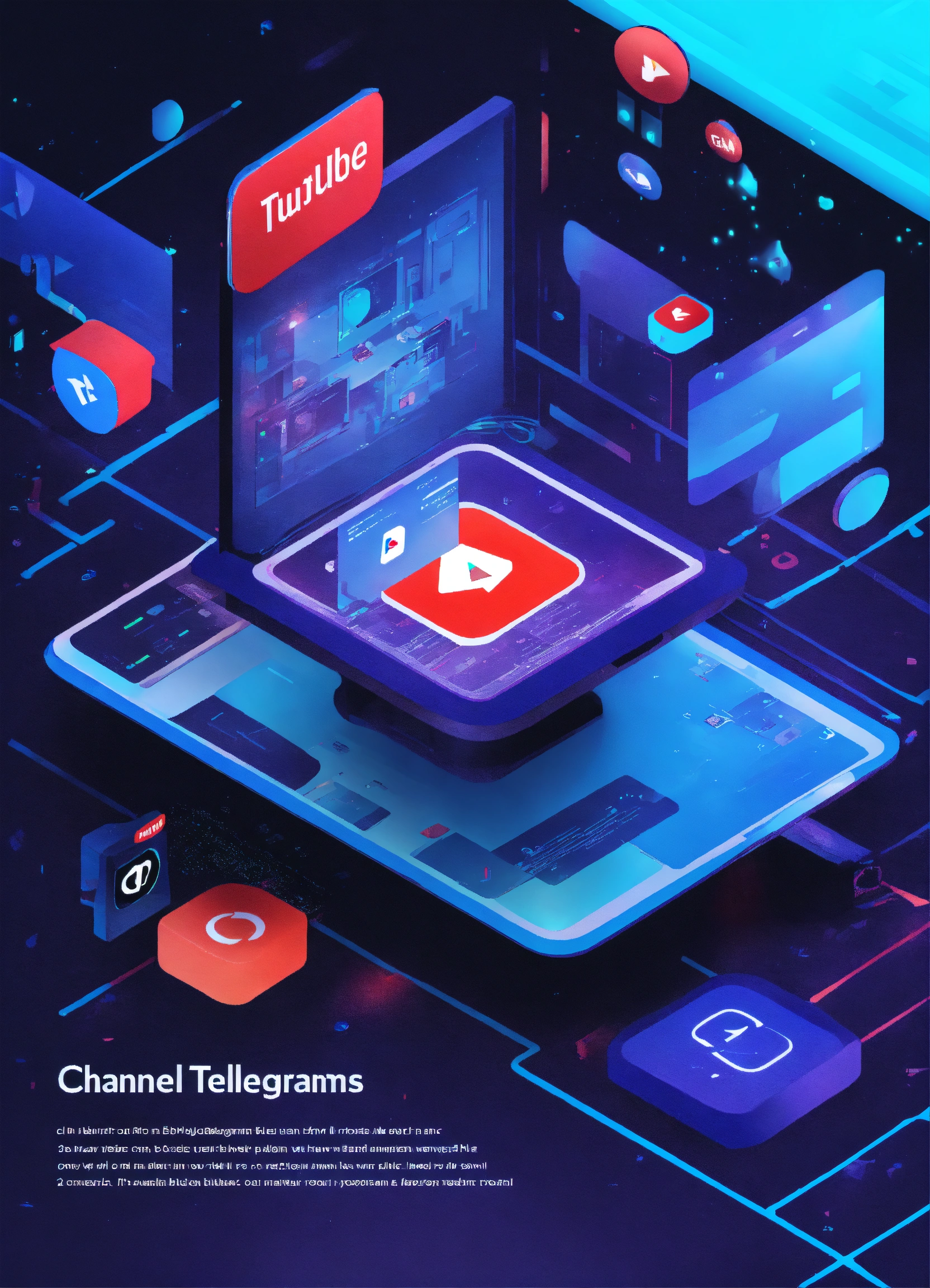 Lexica - Poster for channel telegrams on the topic of YouTube Create 3d ...