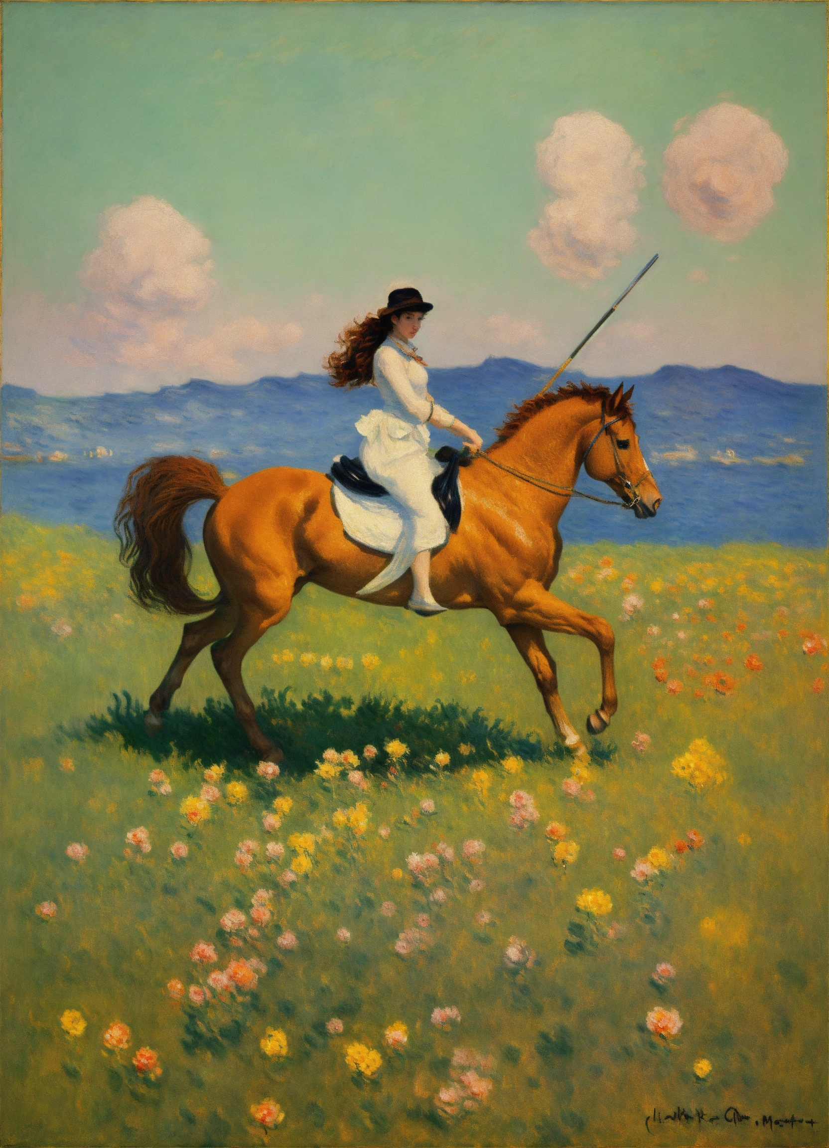 Lexica - Abstract Claude Monet painting Centaur
