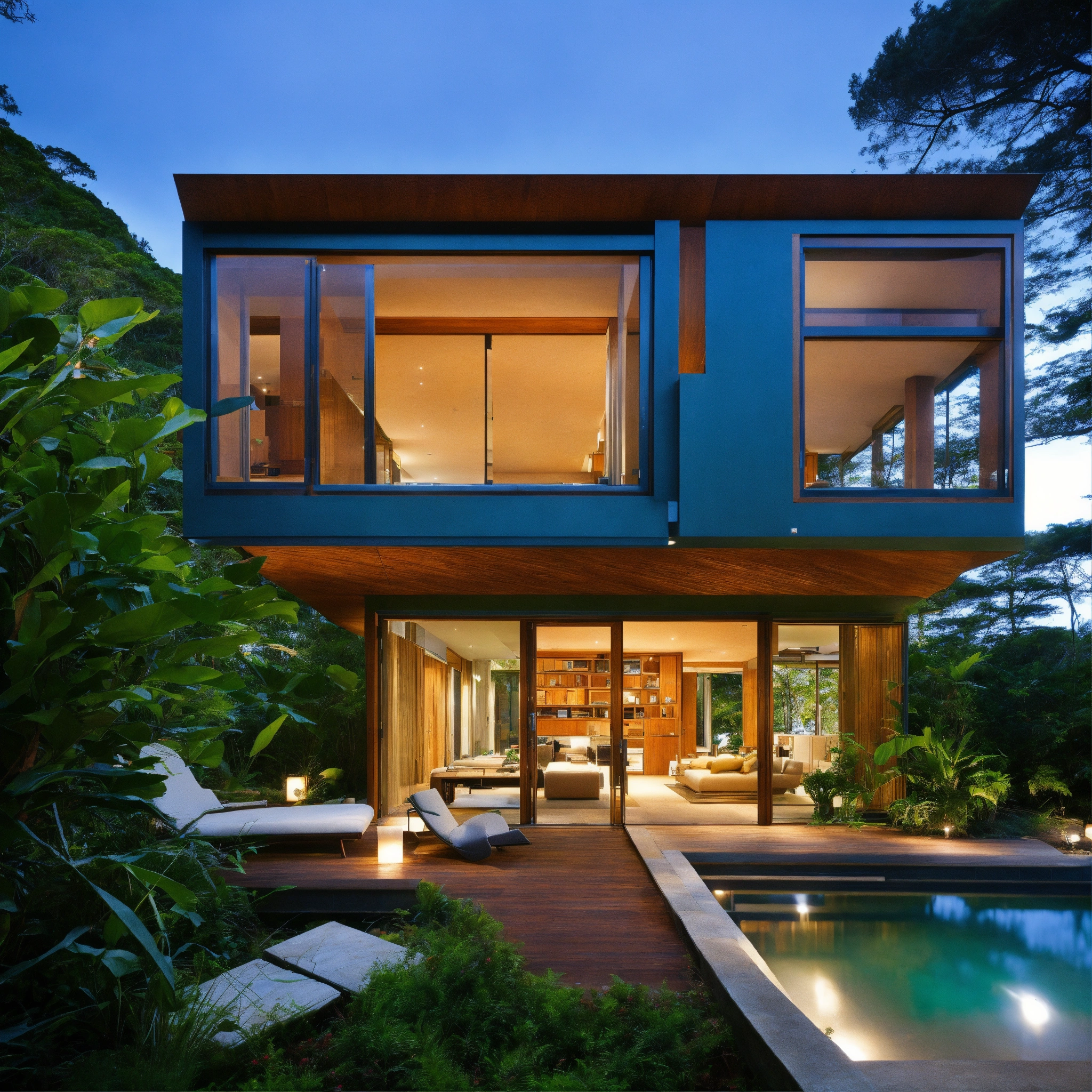 Lexica - LE COBUSIER LUXURY INTERIOR PENTH HOUSE AT FOREST by the ocean ...