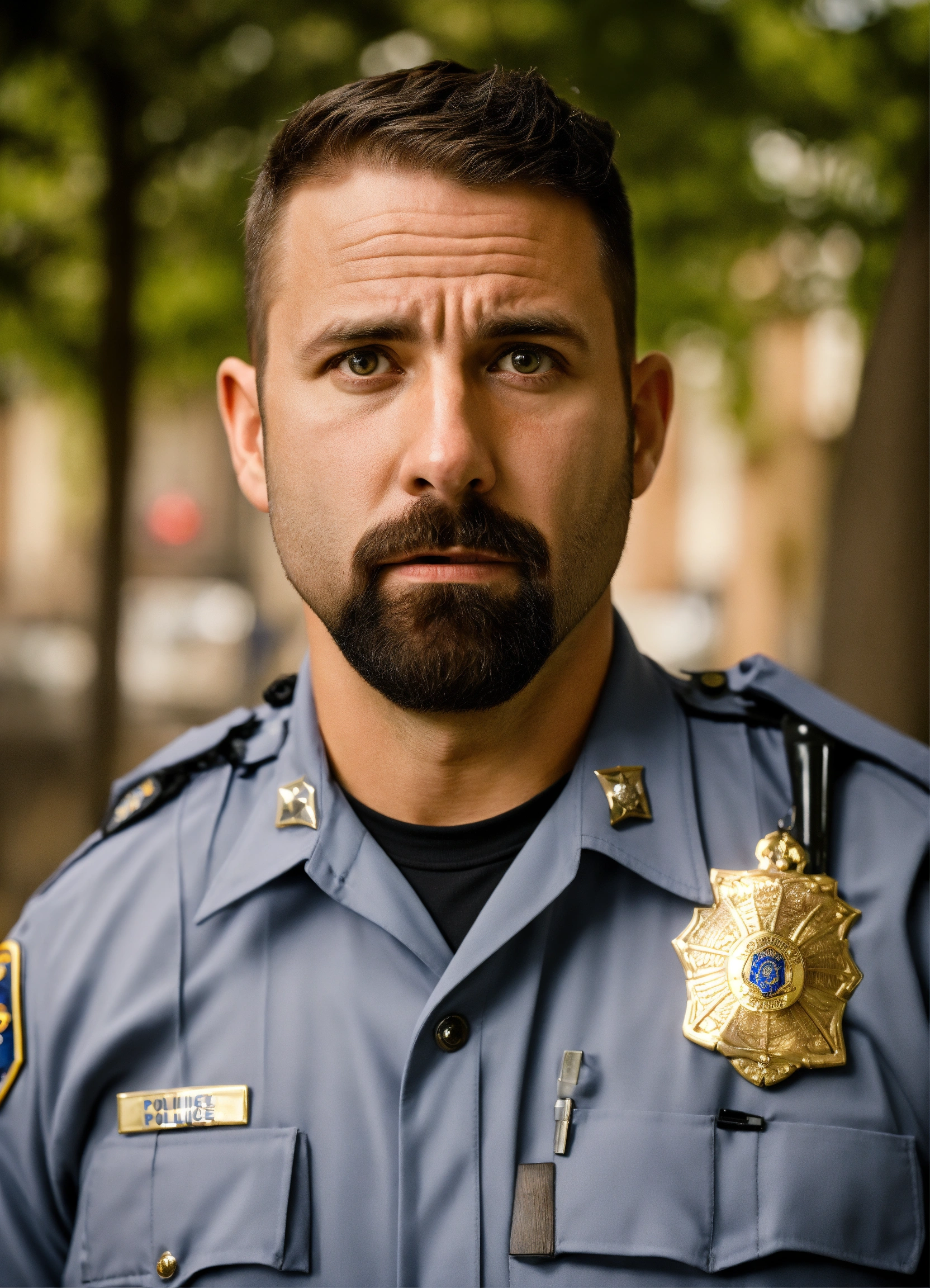 Lexica - Scared random looking unique expressive police officer ...