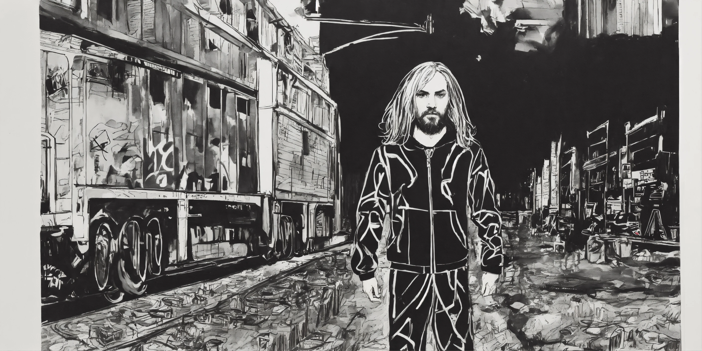 Lexica - A childrensbook like drawing in black and white of Jonathan ...