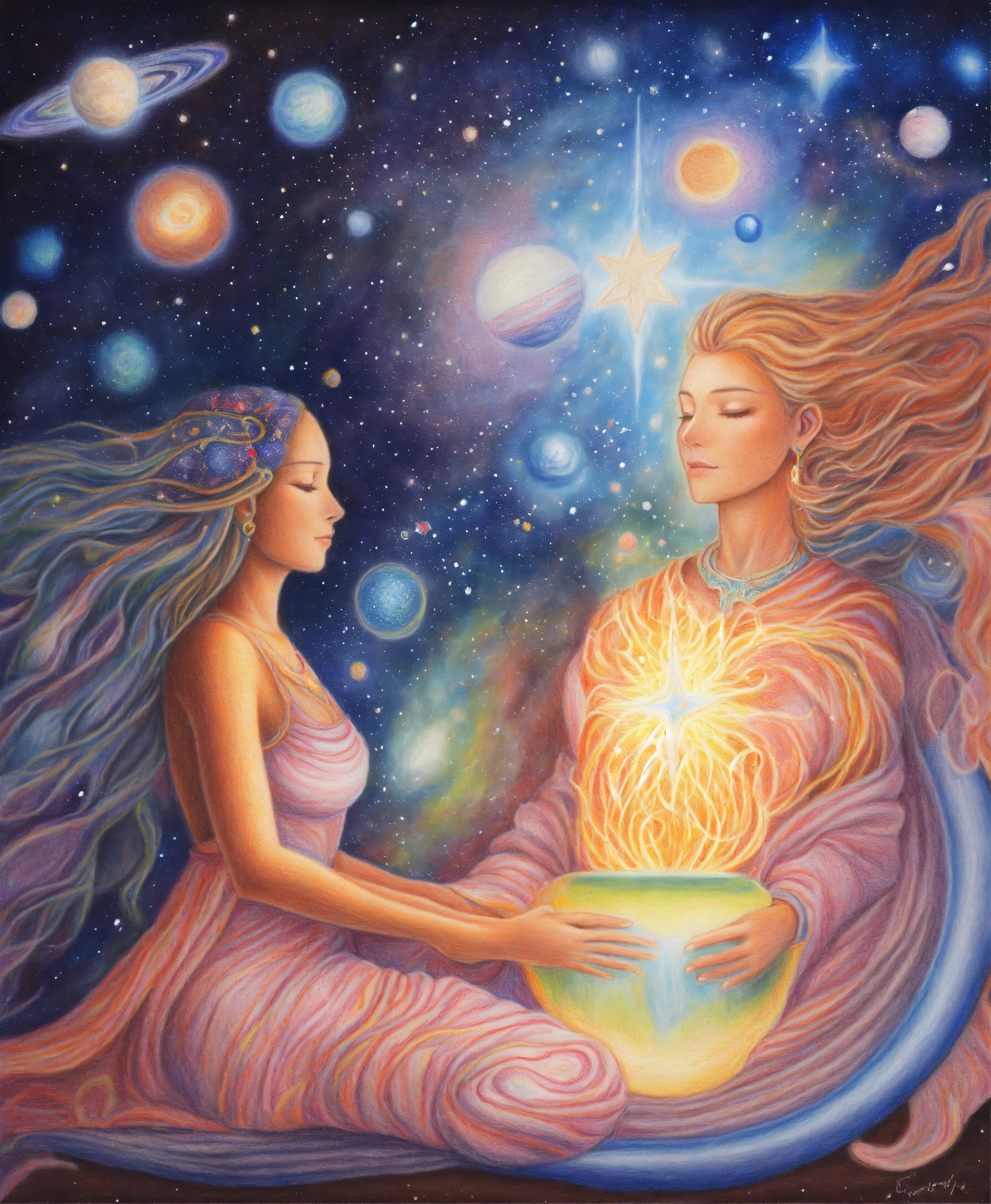 Lexica - Colored pencil drawing of spiritual cleansing treatment ...