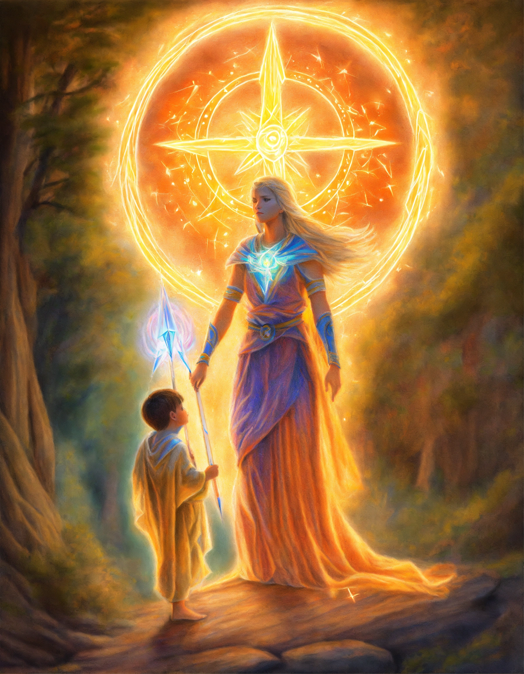 Lexica - Realistic colored pencil illustration of An enlightened spirit ...