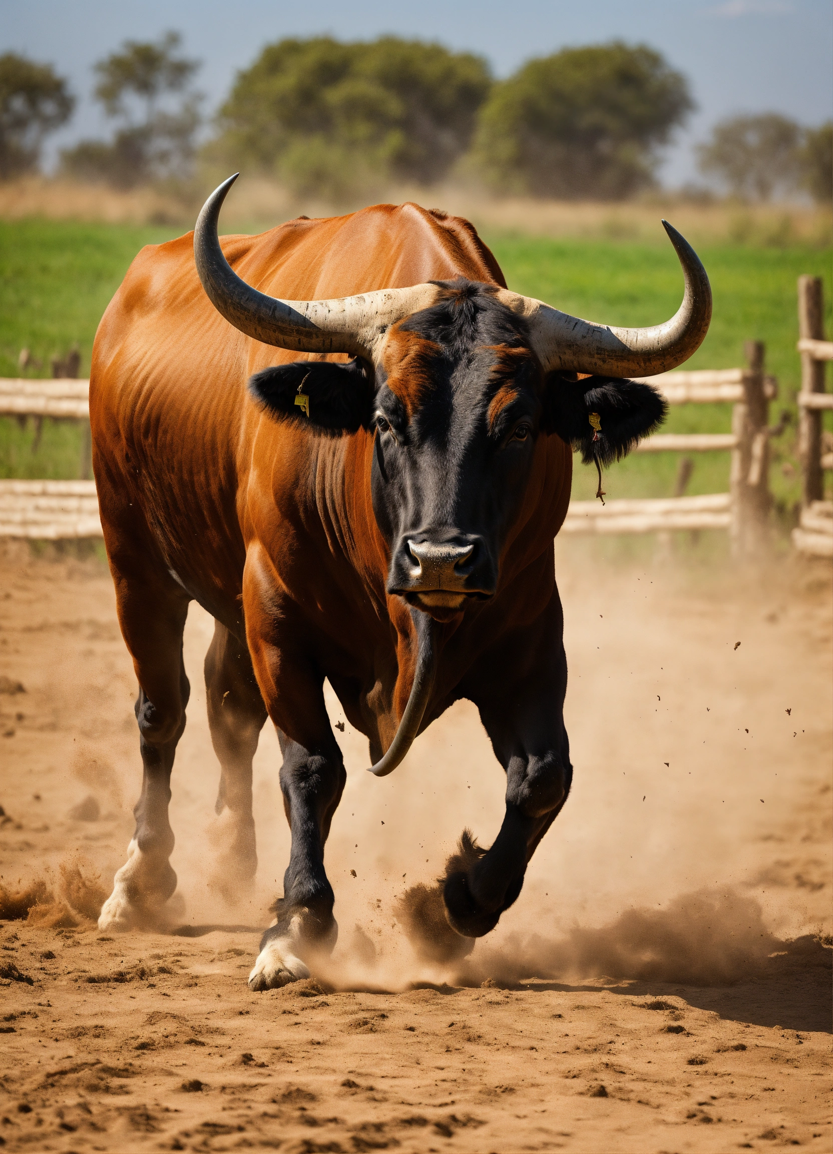 Lexica - A bull stepping back and stamping his leg to prepare to attack