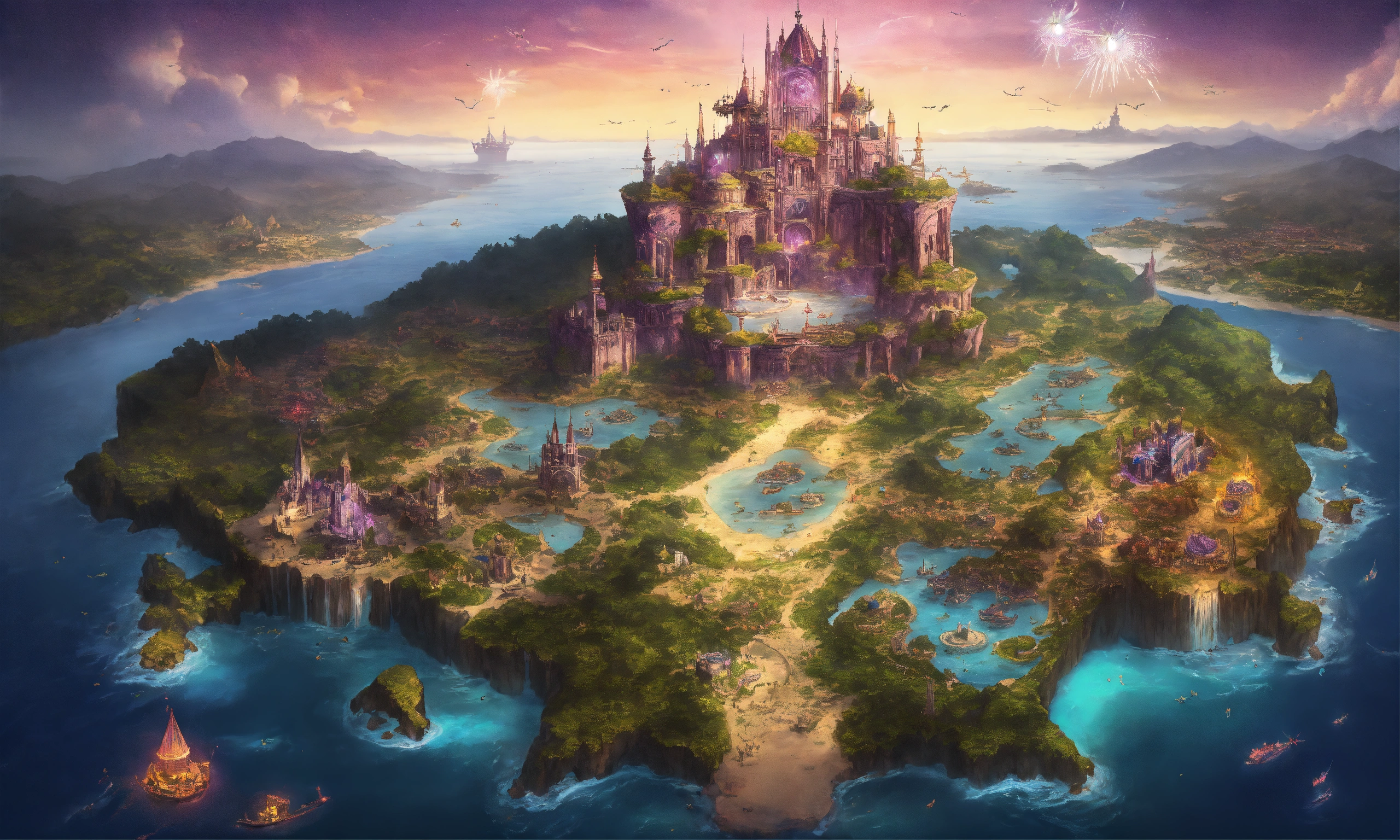 Lexica - Fantasy Map of a magical world called Eden, with 9 kingdoms ...