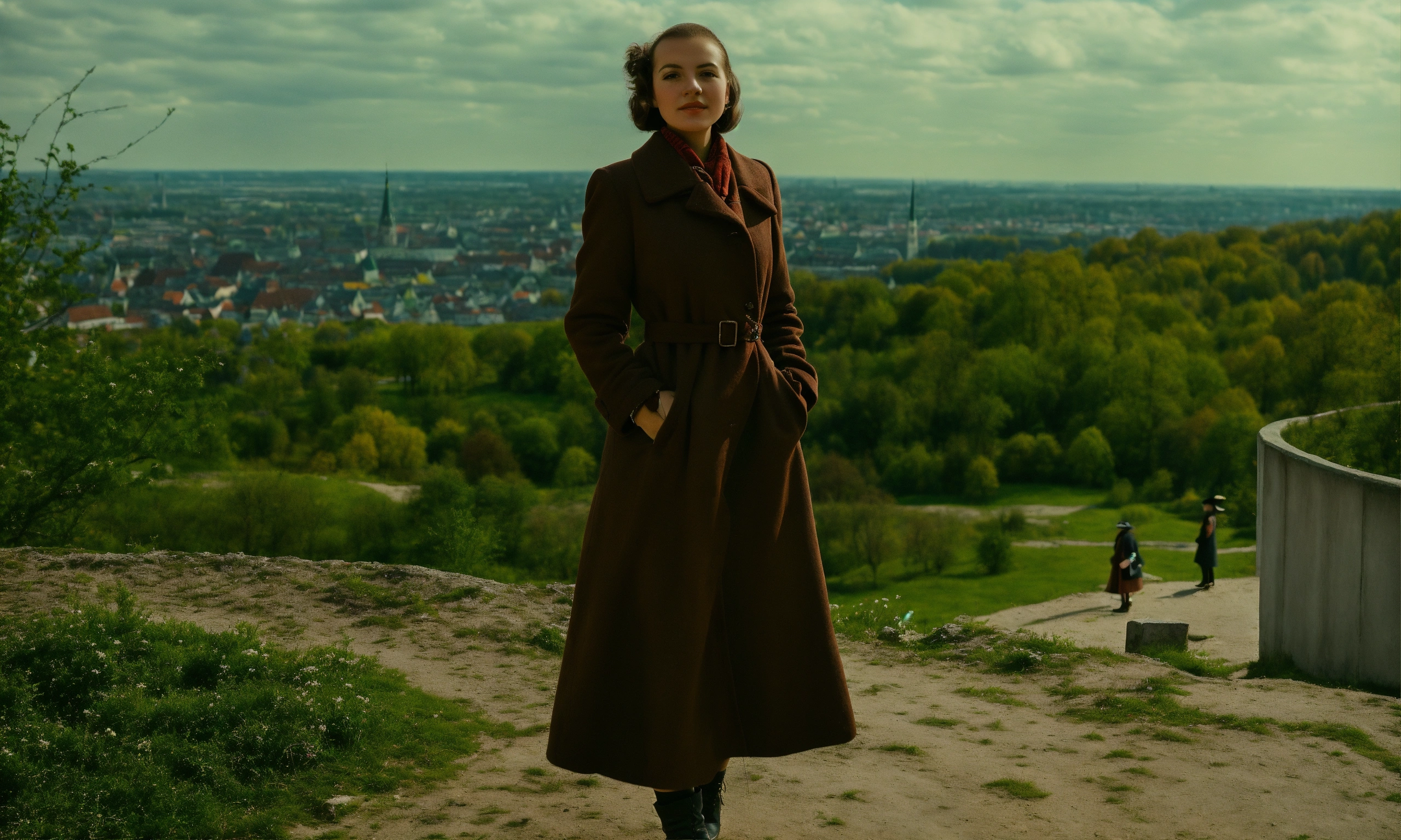 Lexica - Retro warszawa 1920-1930, europian woman age 20, on top of a ...