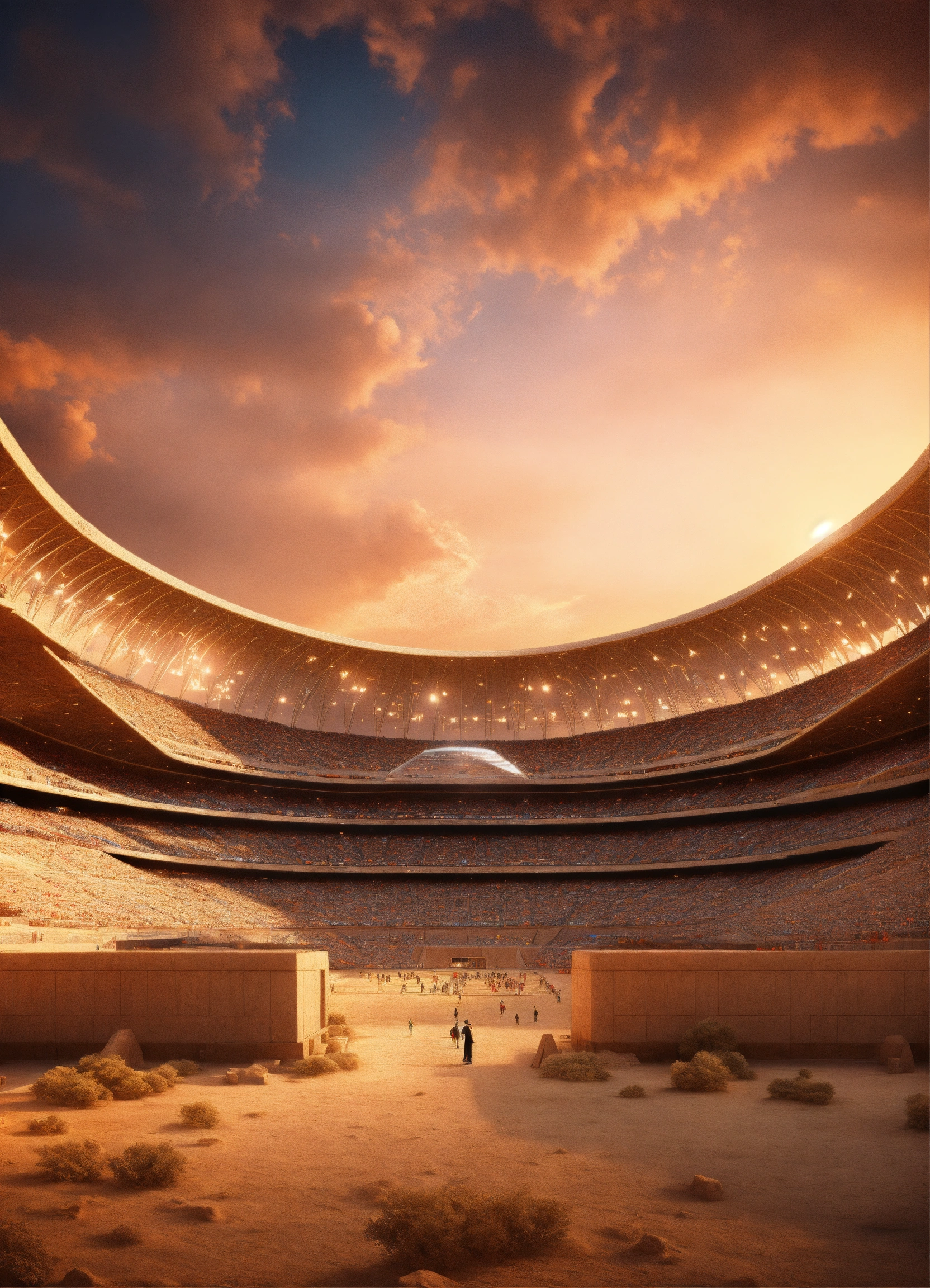 Lexica - A stadium in the shape of a pharaonic eye 3D photoshop design ...
