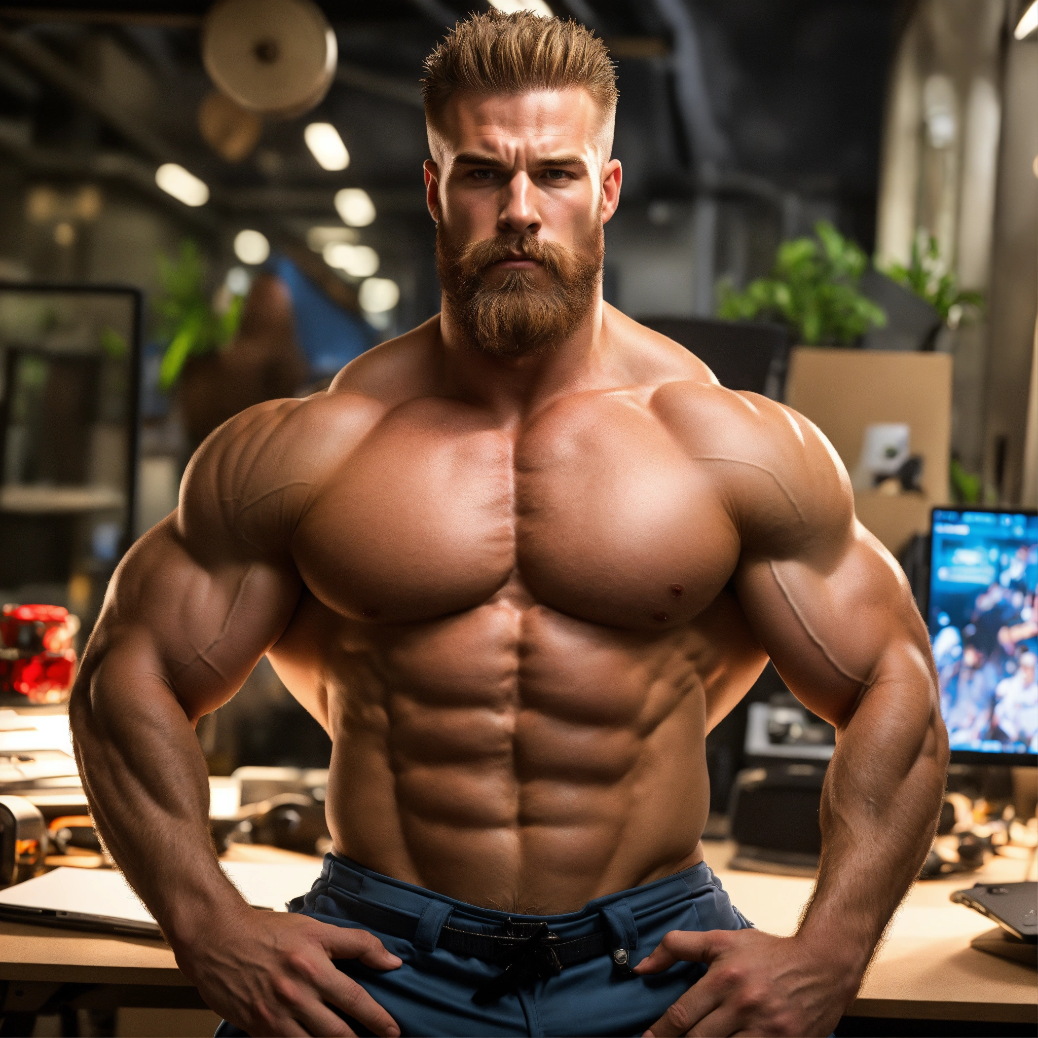 Lexica - 30-year-old hairy man with big muscles, Guile from Street ...