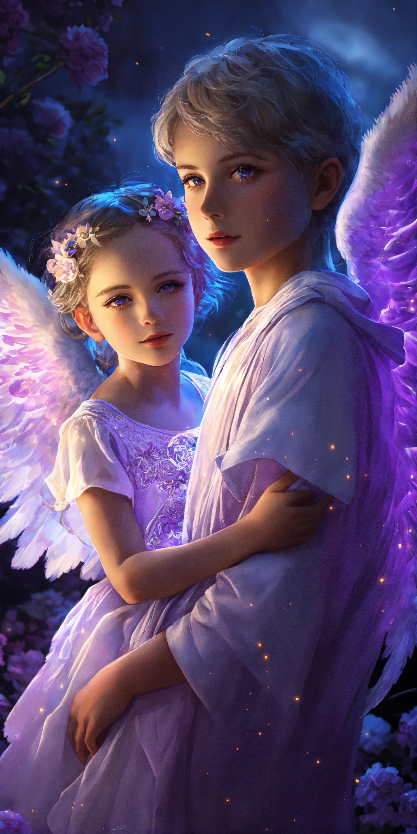 Lexica - 2 Guardian Angels, one is a boy and the other angel is a 7 ...
