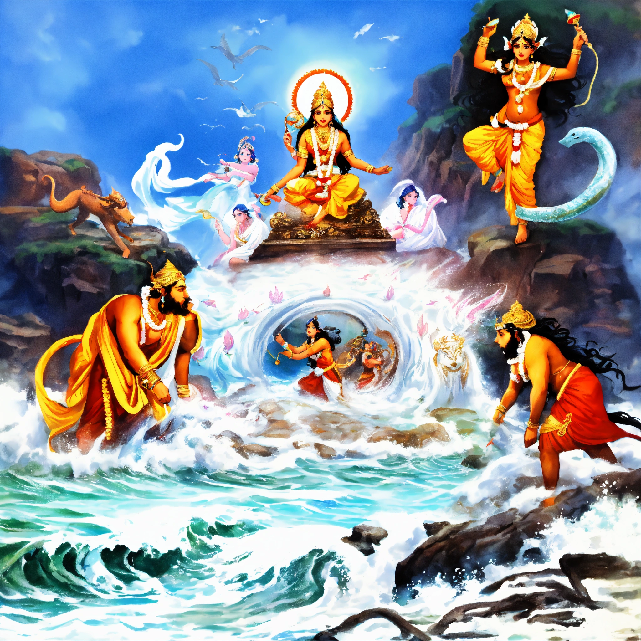 Lexica - Create an illustration of a mesmerizing Indian mythological ...