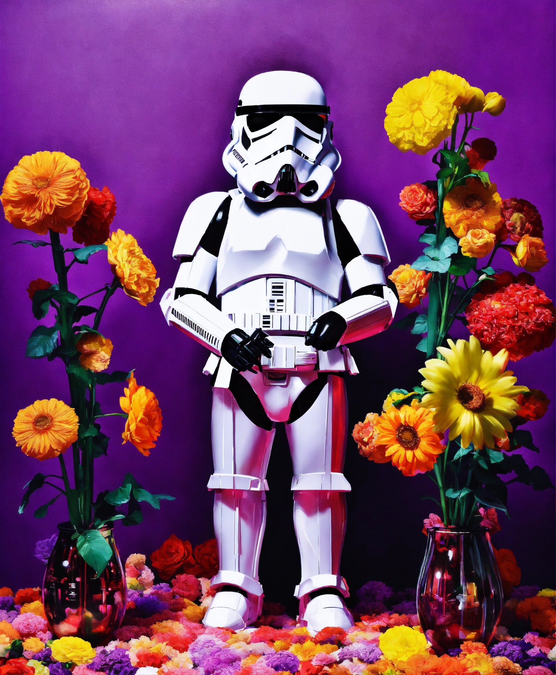 Lexica - Stormtrooper flowers jeff Koons Murakami Ceramics Robot Pop ...