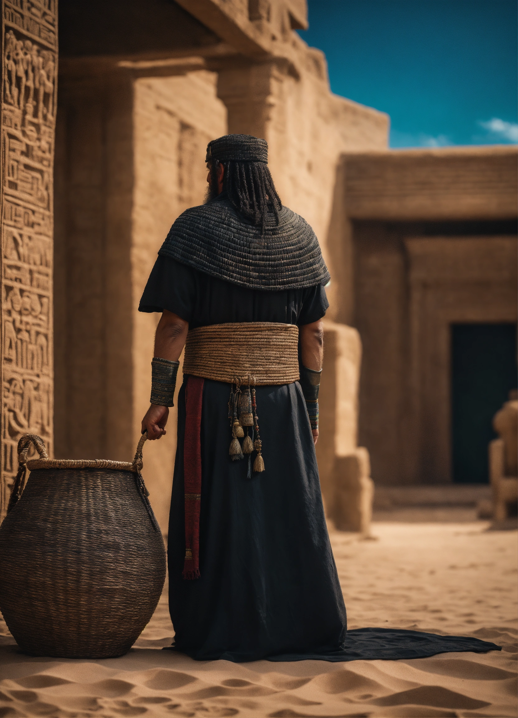 Lexica - An epic fantasy scene in ancient Egypt featuring an old ...