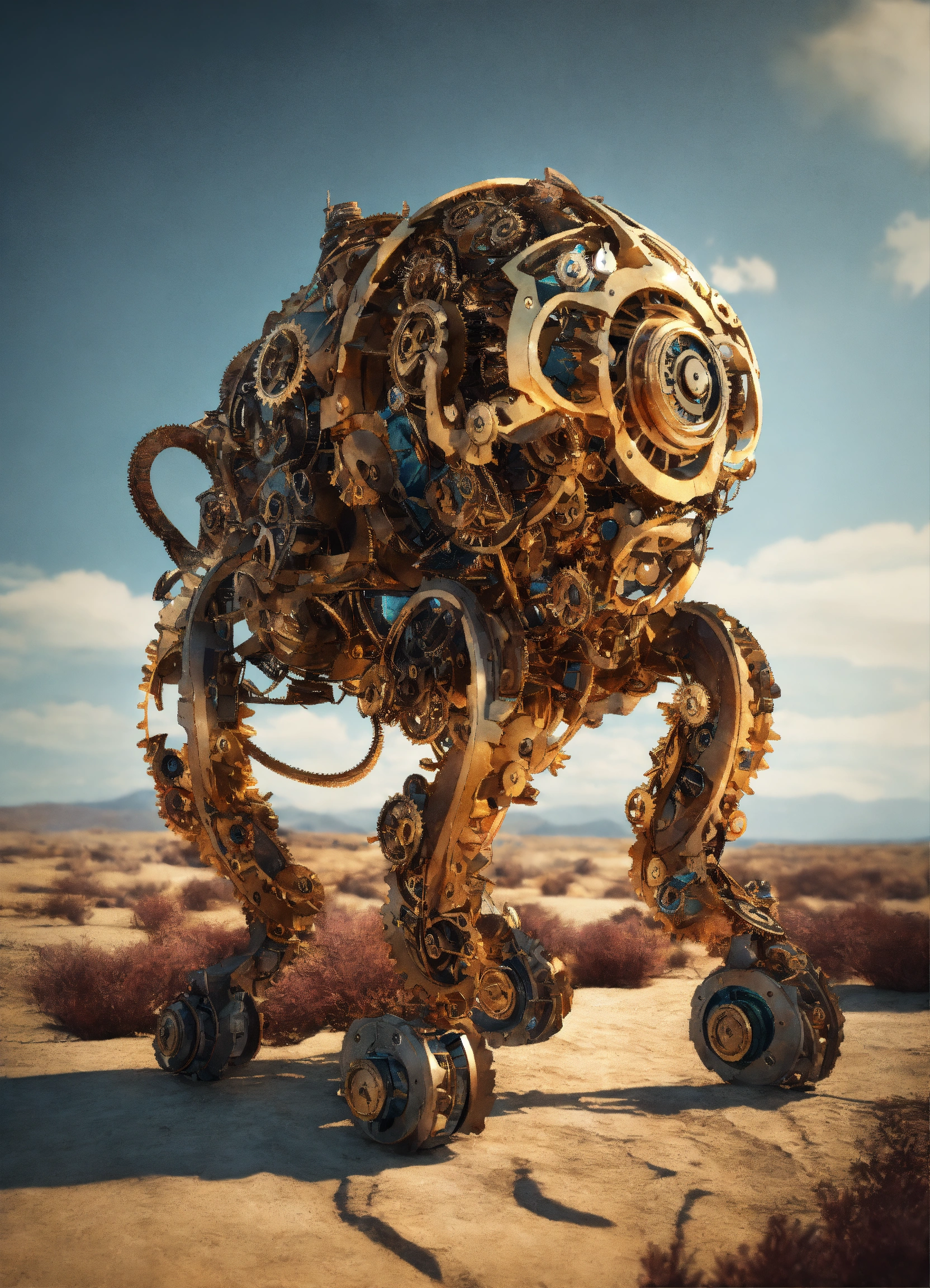 Lexica - 9. Cogwheel Cactopus With a body adorned with mechanical cogs ...