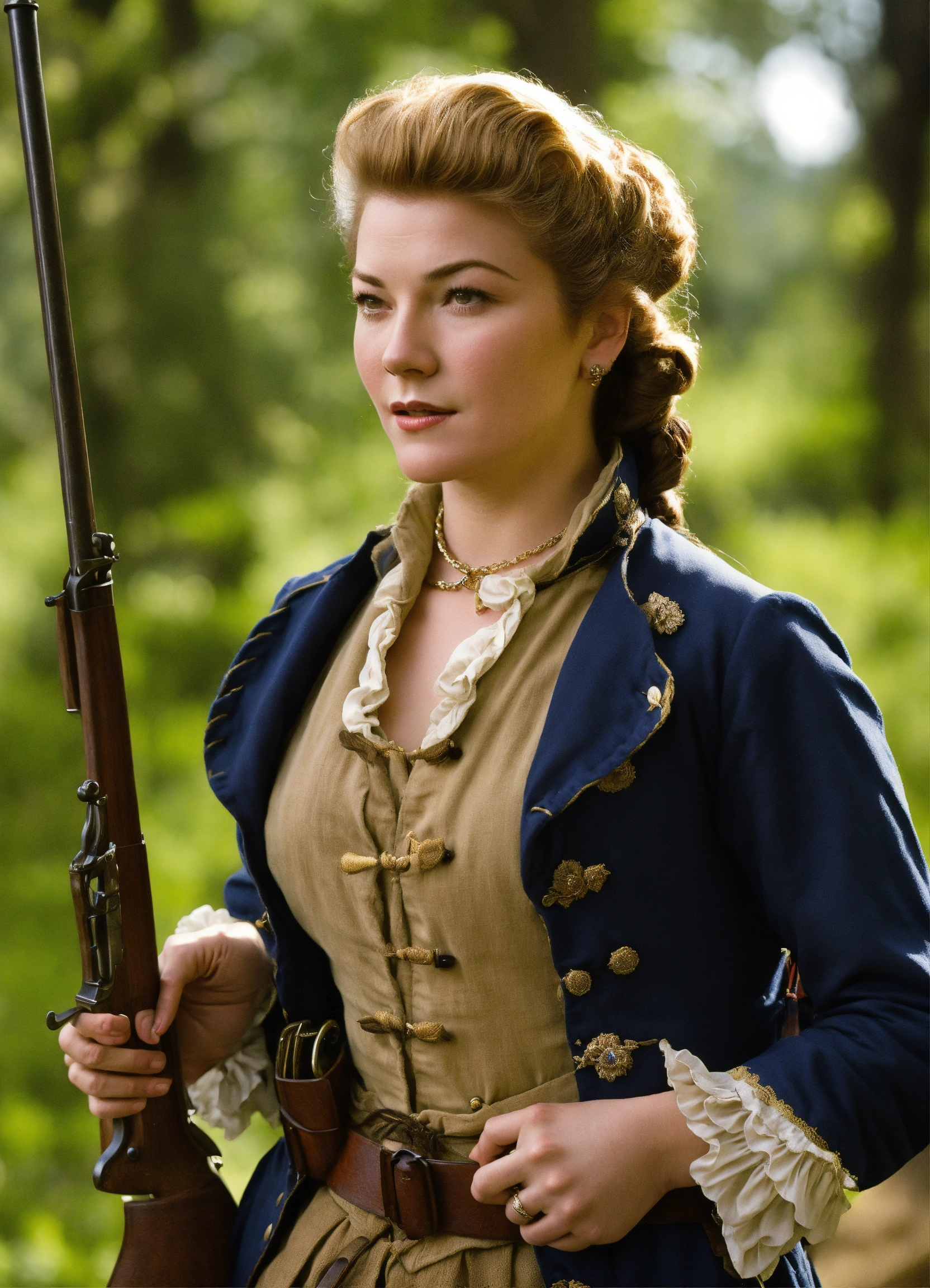 Lexica - Young Anne Baxter as an adventurer with a musket and 18th ...