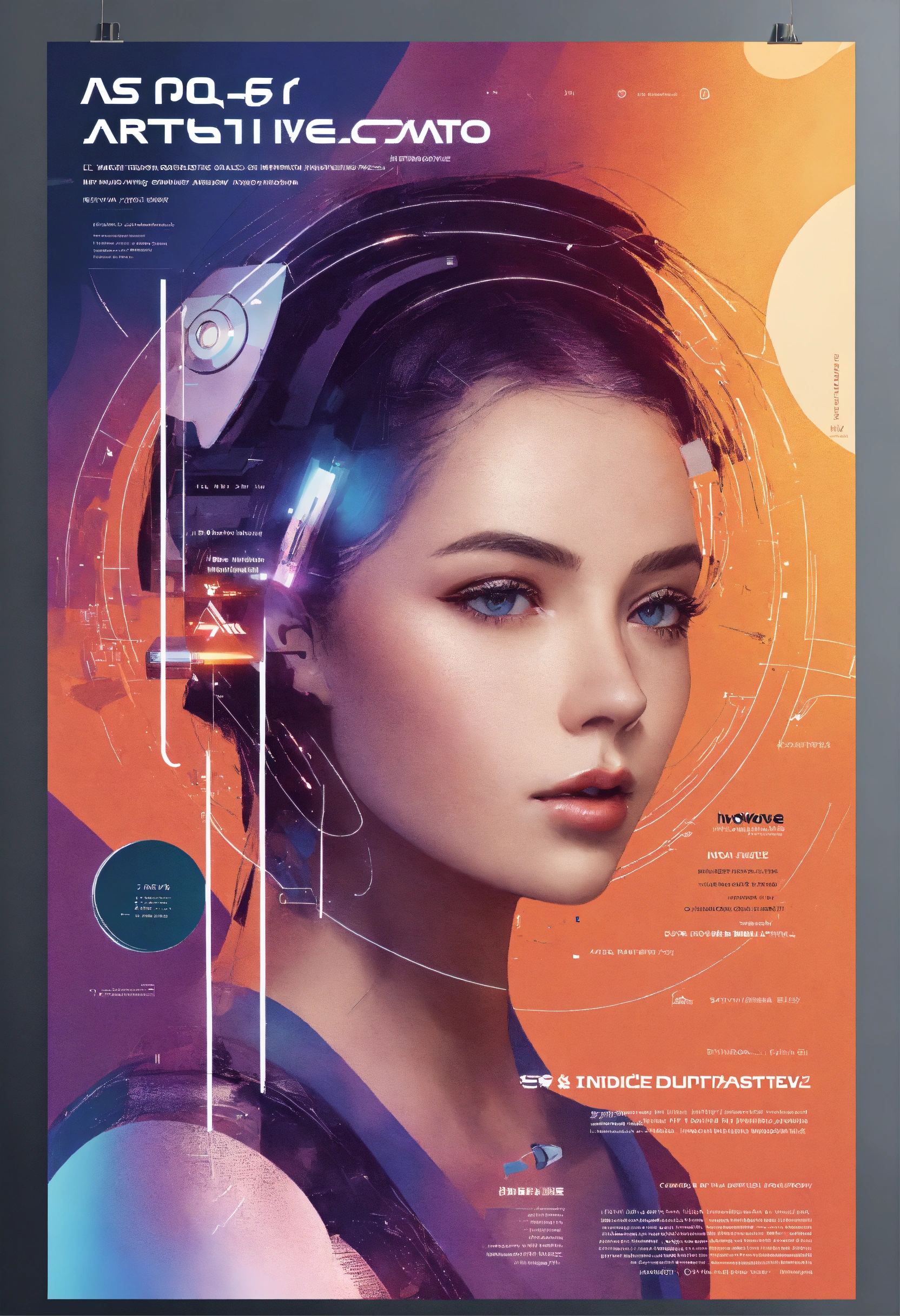 Lexica - Poster design with information, futuristic and minimalist ...