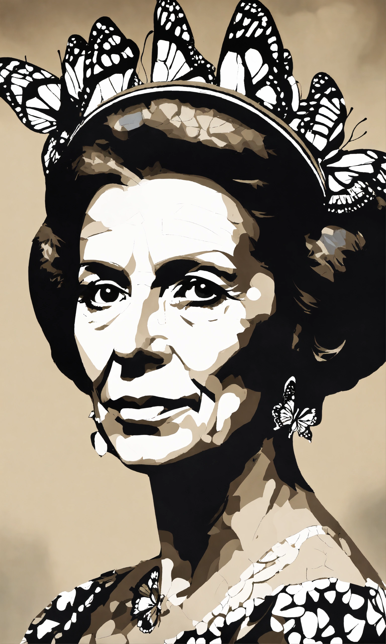 Lexica - "A realistic representation of Queen Sofia of Spain, in her ...