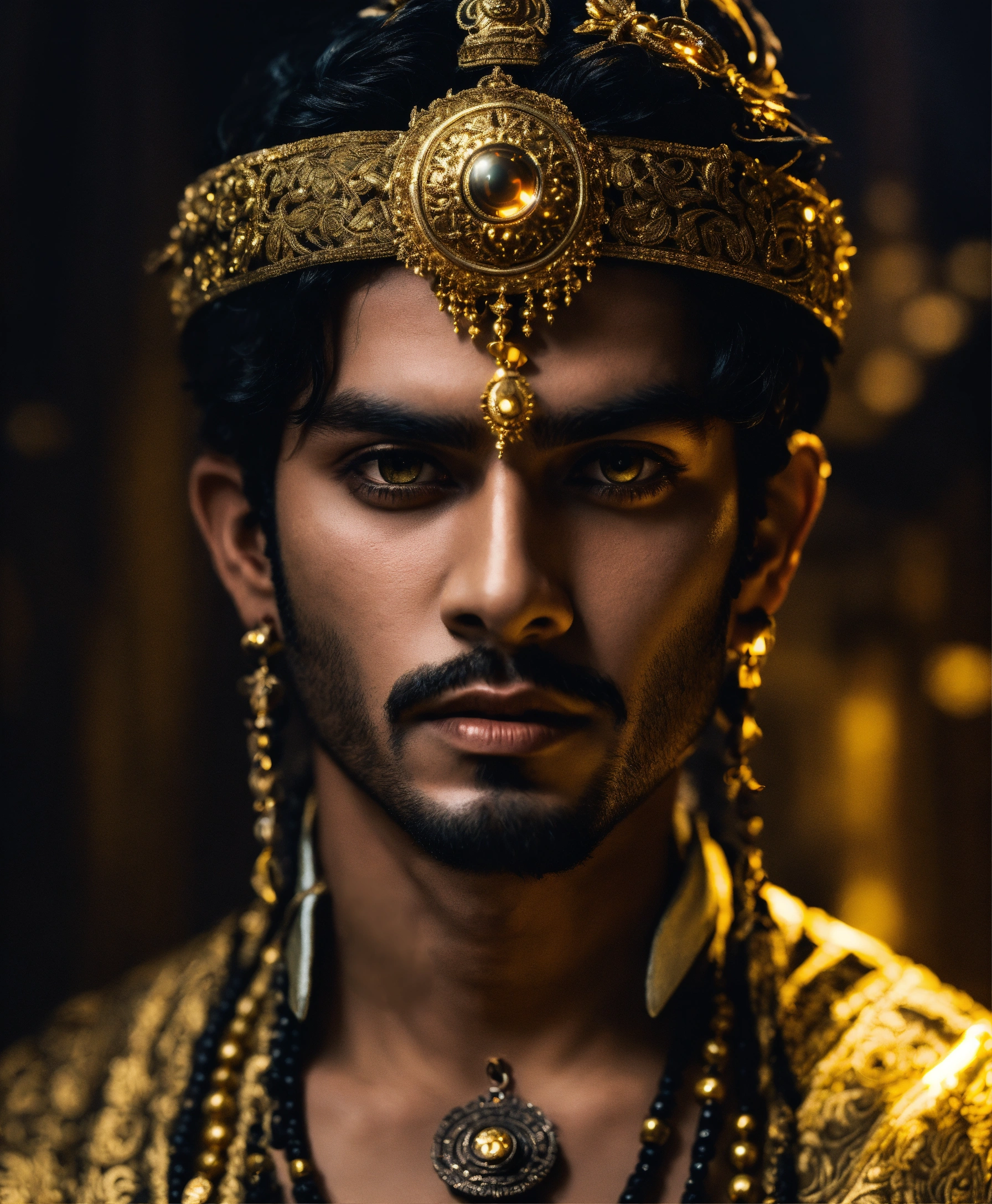 Lexica - Dark, mysterious and dramatic headshot of a young handsome ...