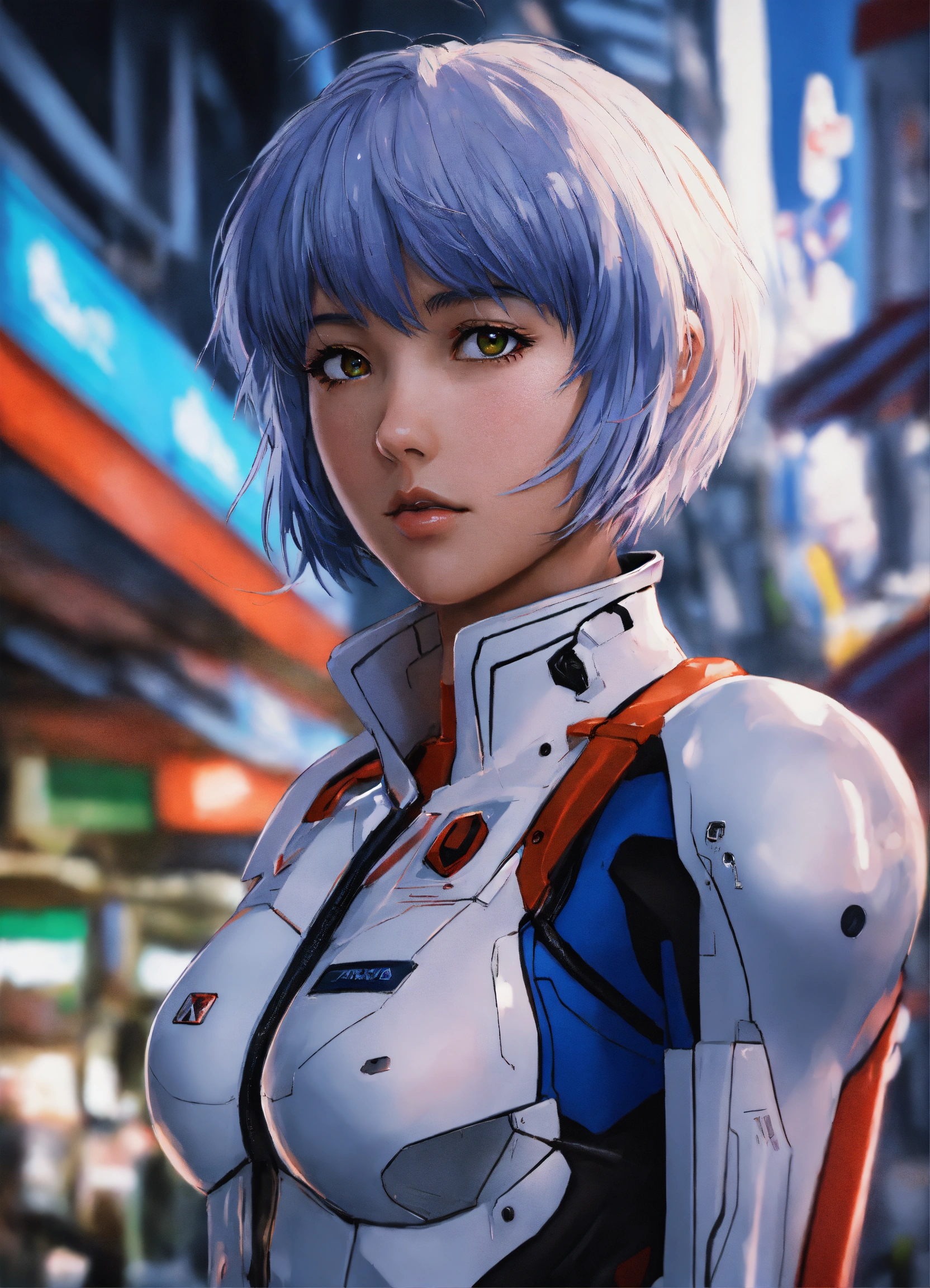 Lexica - Portrait of Rei Ayanami from Neon Genesis Evangelion, detailed ...