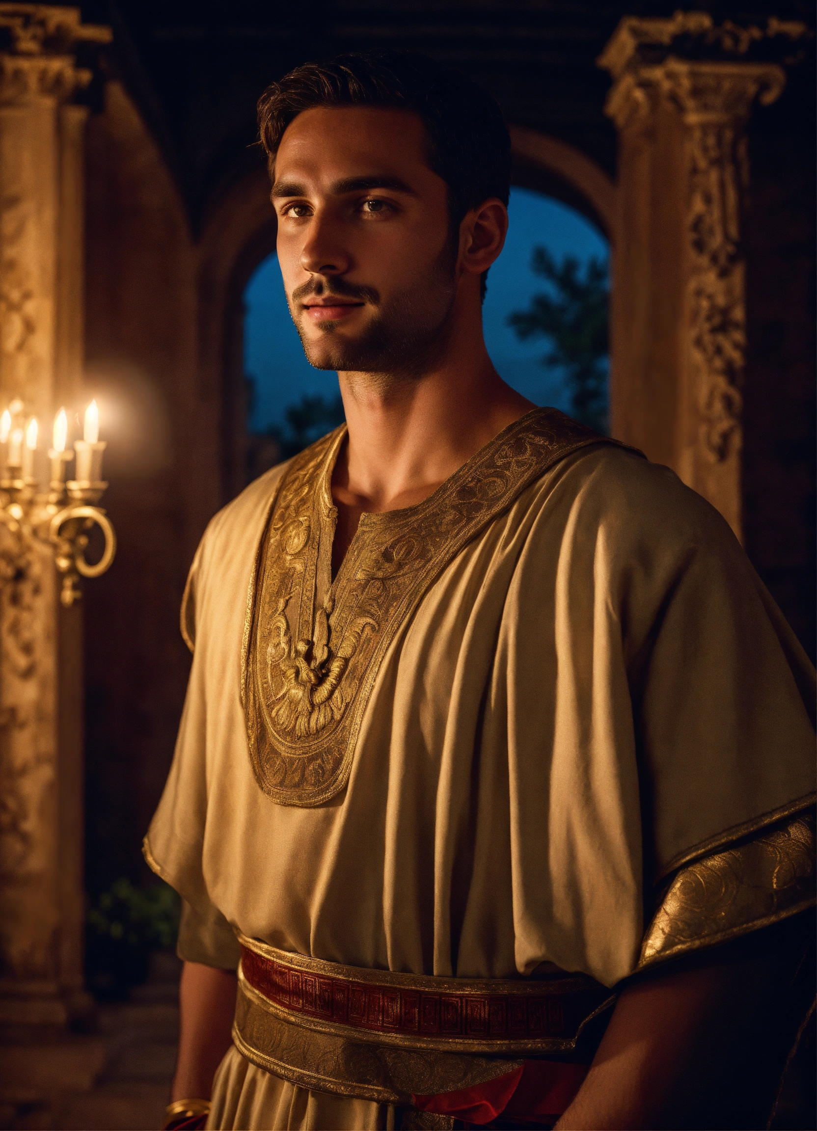 Lexica - A young rich noble athletic handsome roman brunette man ...