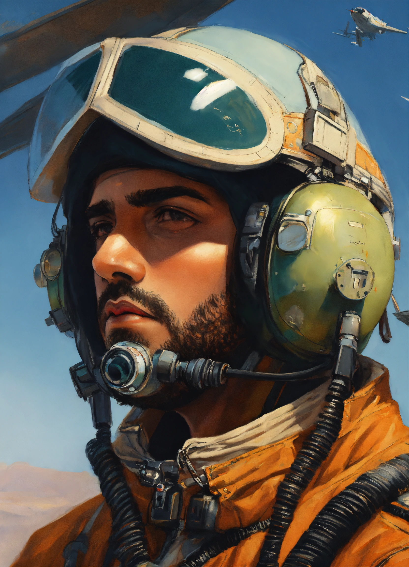 Lexica - Arab male pilot wearing a flight suit, coriolis the third ...