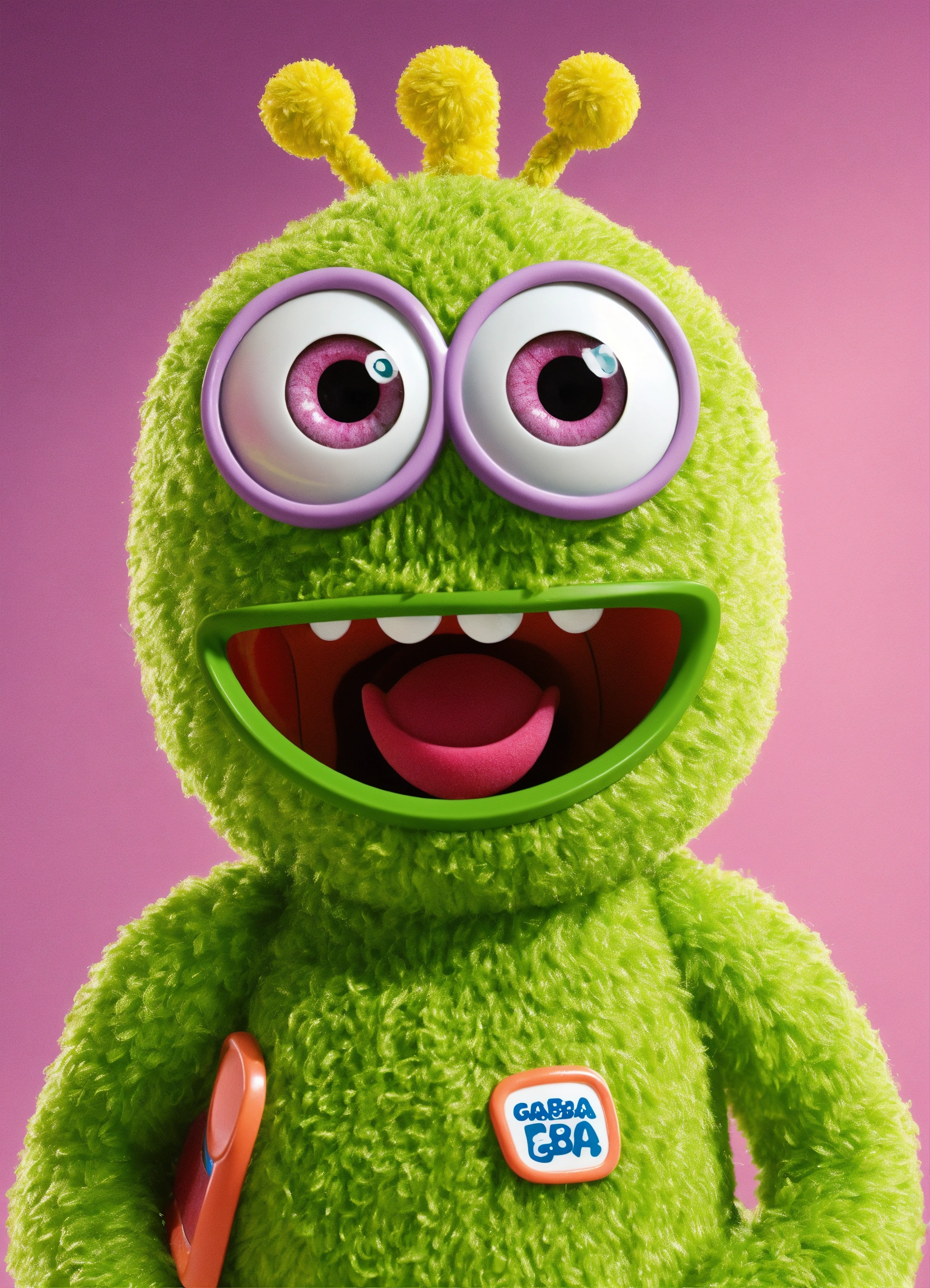 Lexica - Create a cute yo gabba gabba green female character with cute ...