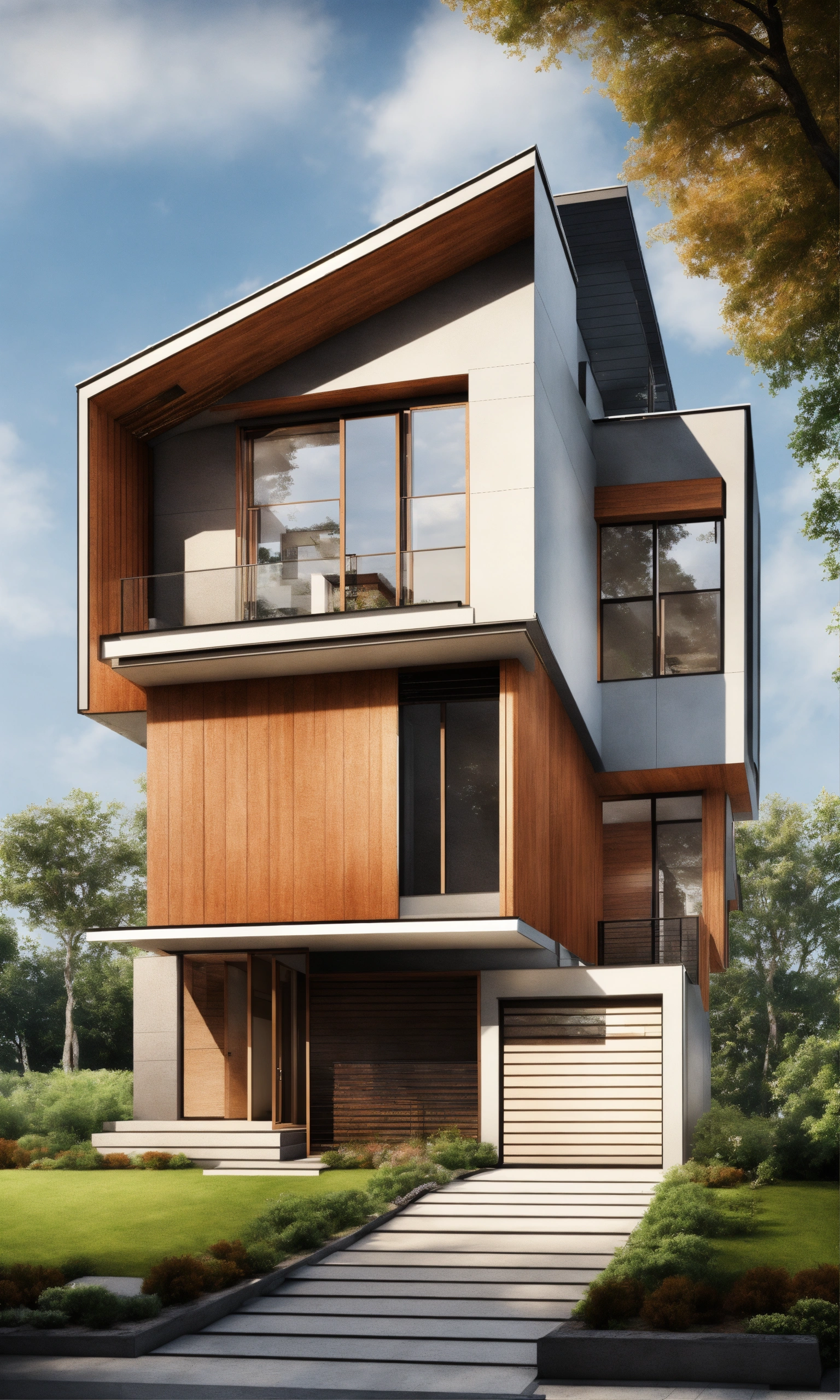 Lexica - Make a skatch of a modern house using pencil and paper