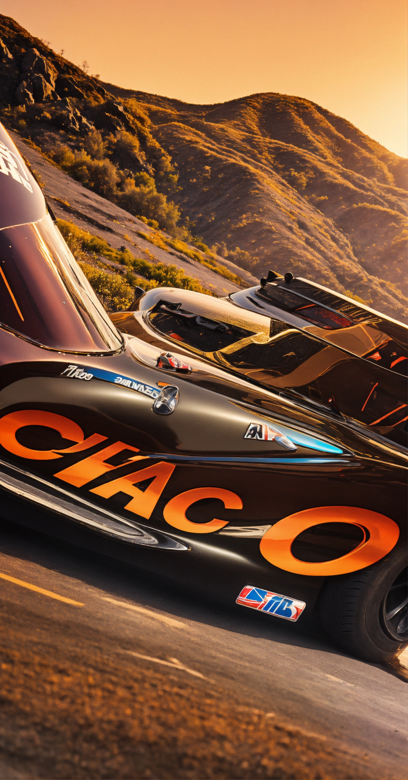 Lexica - 3 different colors clean modern drag race car badge stickers