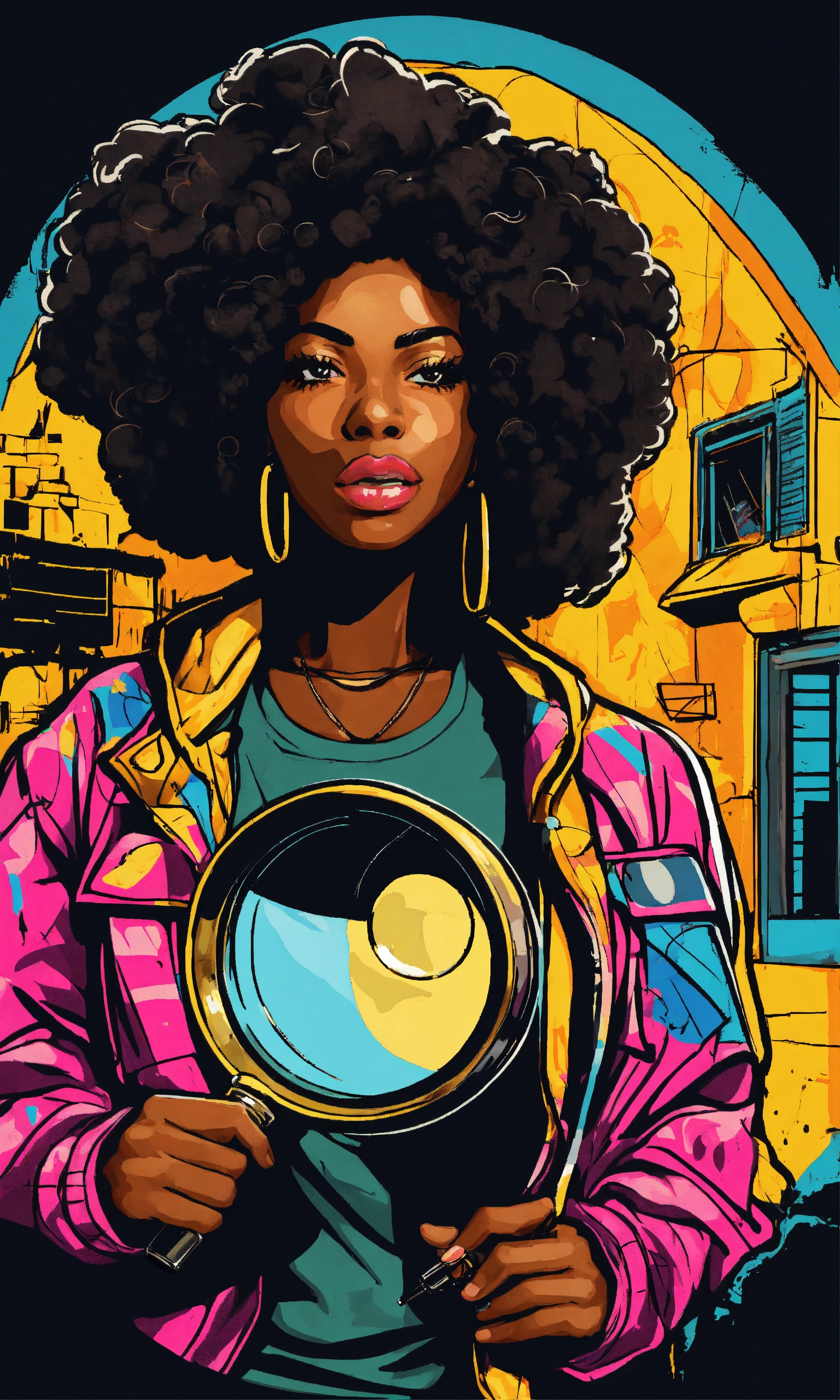 Lexica - Graffiti Urban Explorer Black Woman in graffiti-adorned ...
