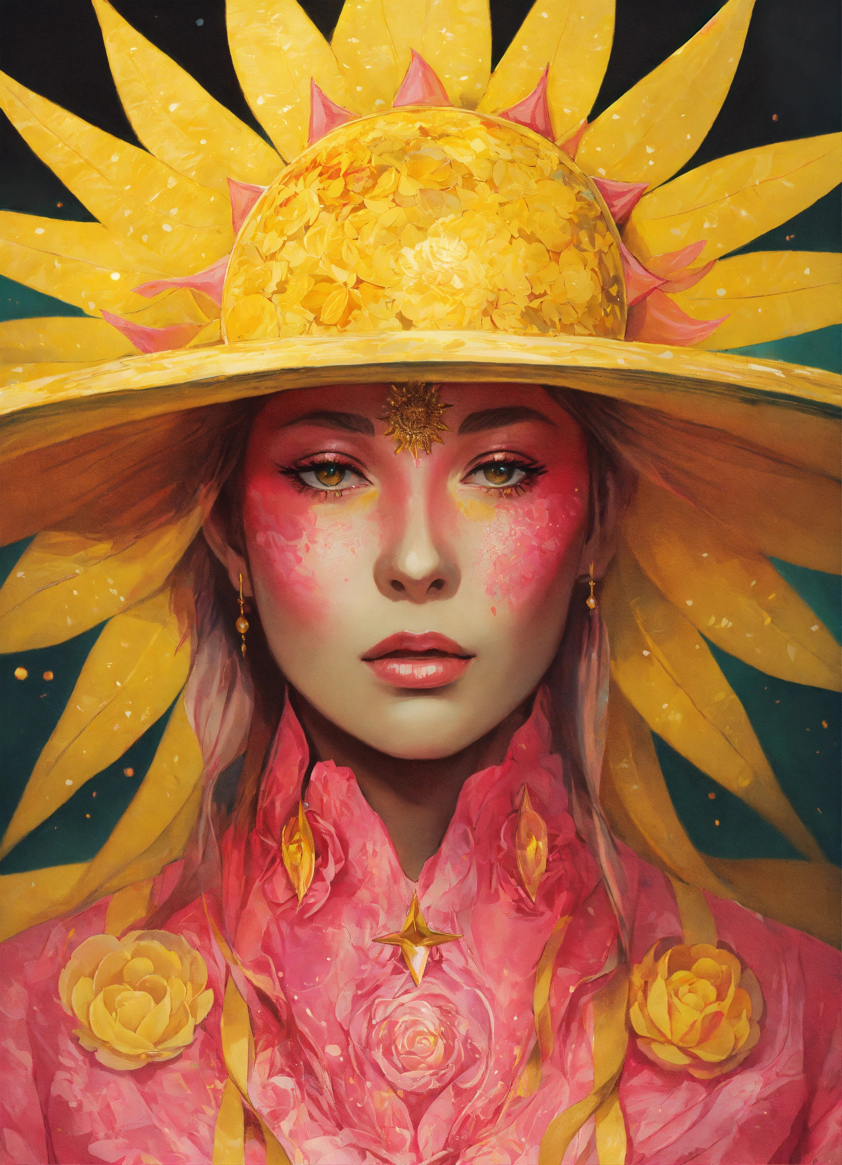 Lexica - A sun magician in yellow and pink