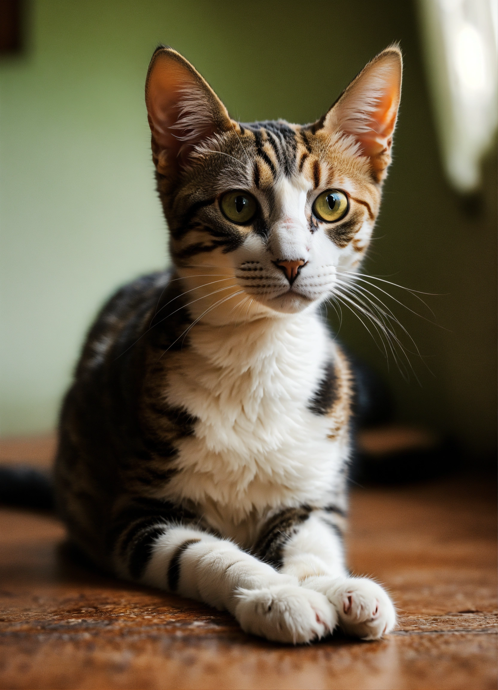 Lexica - Deformed cat with a really long neck and mismatched paws. One ...