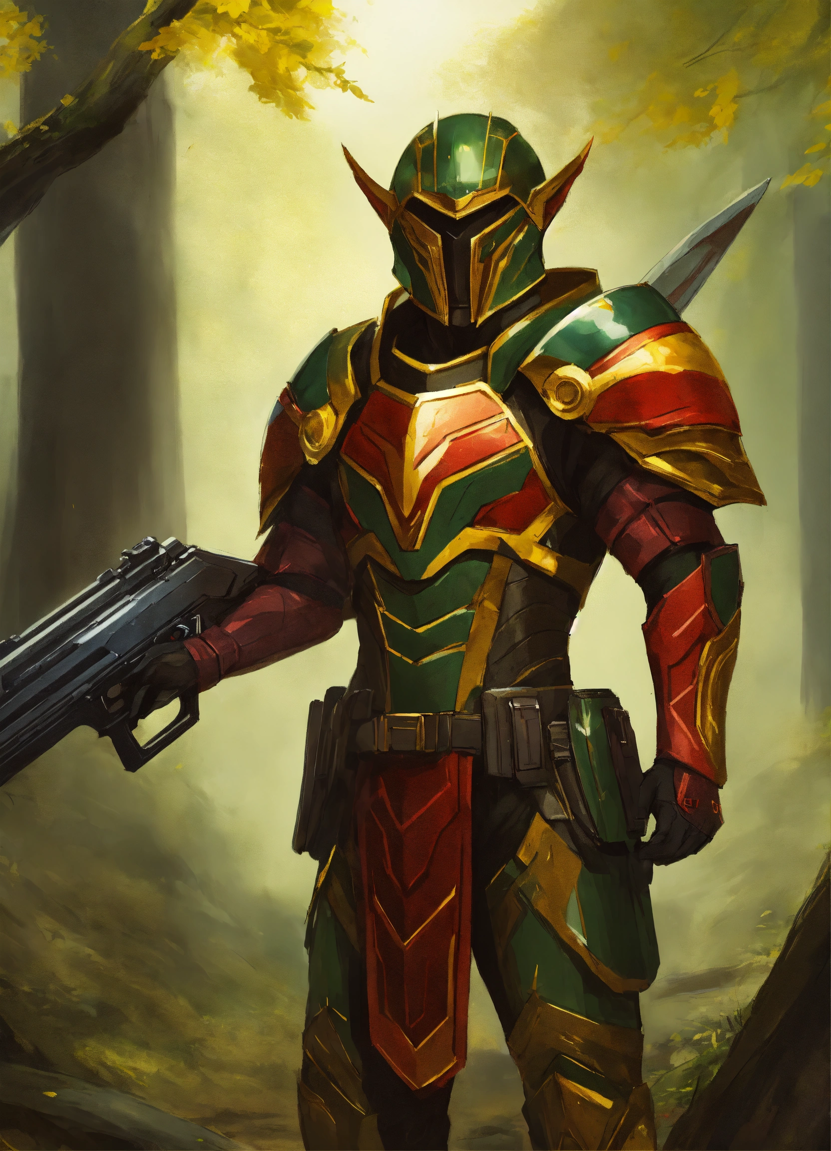 Lexica - Drawing of a high elf sci fi soldier wearing sleek sci fi ...