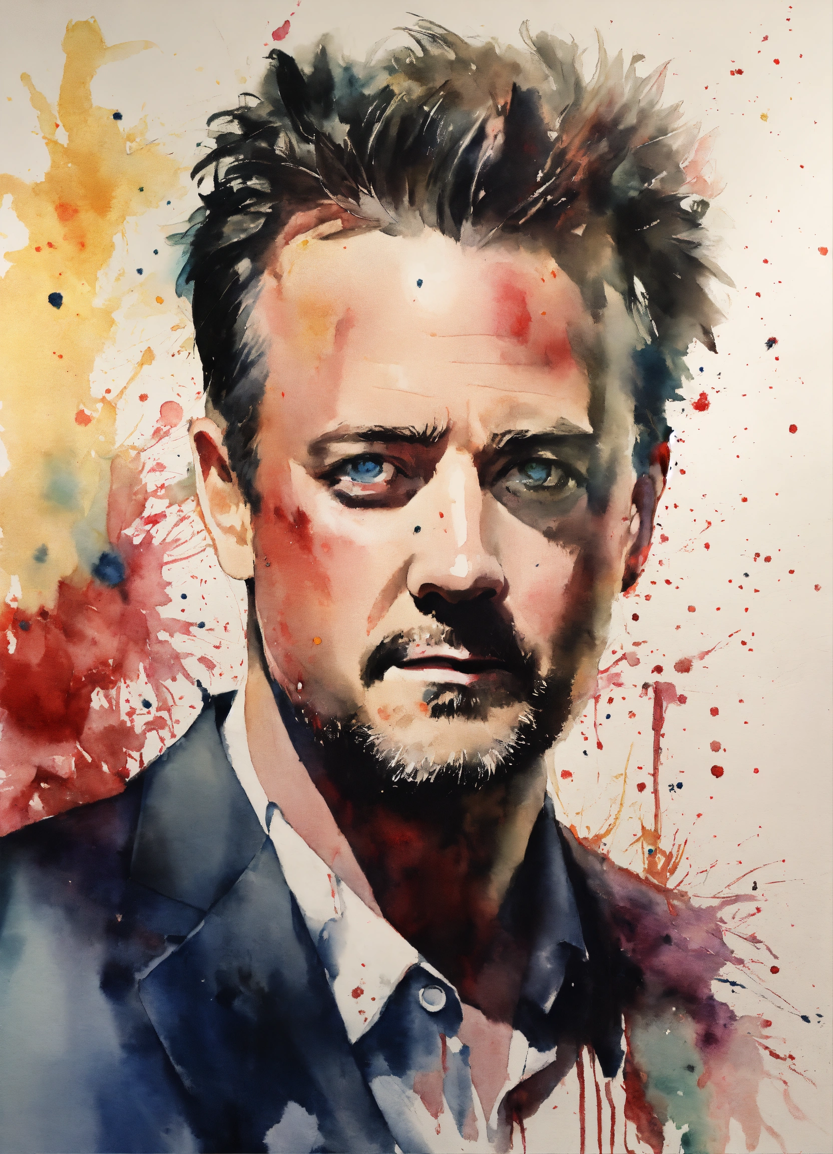 Lexica - Mathew Perry zombie aquarelle dirty abstract