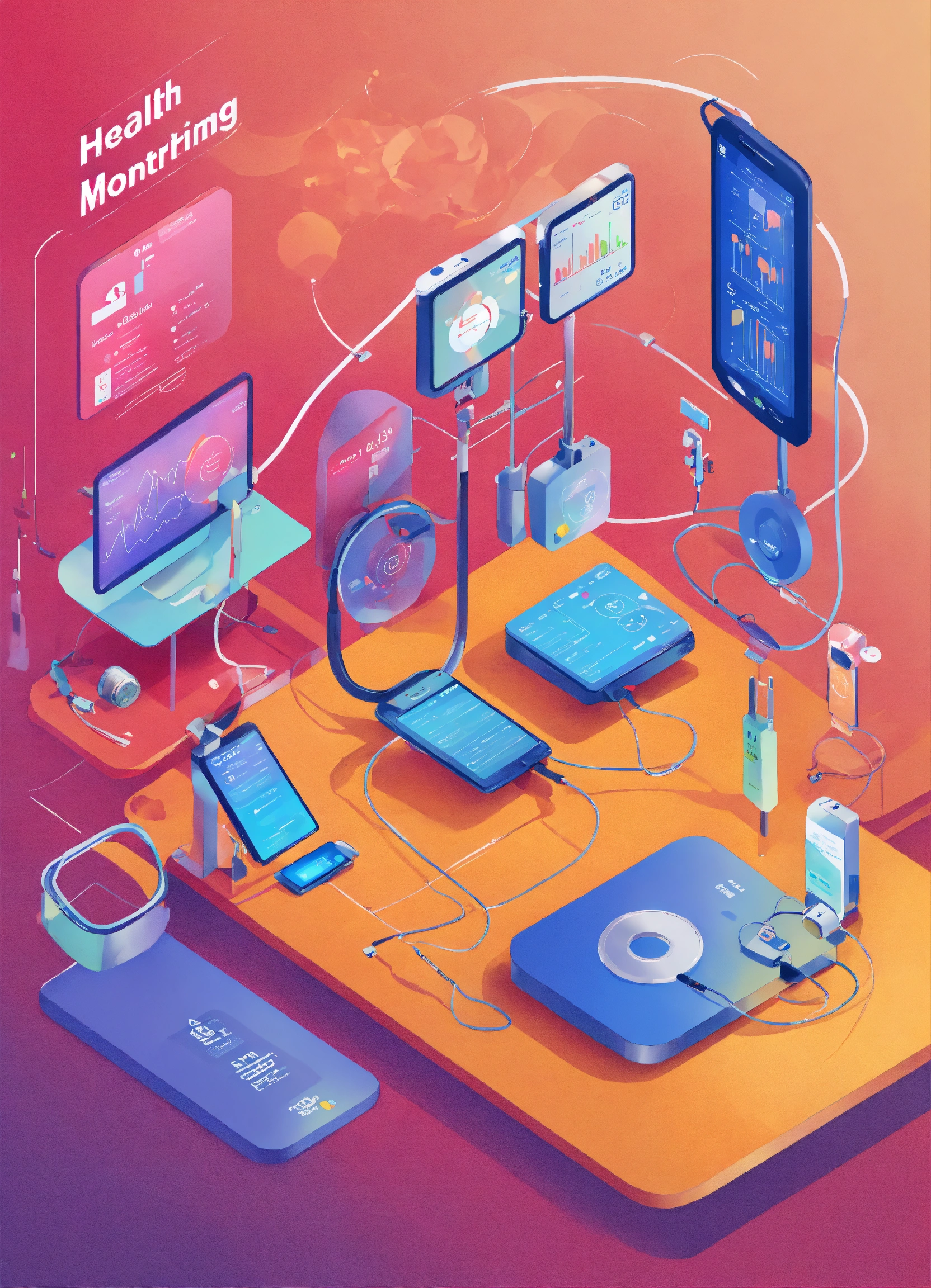 Lexica - Portable health monitoring systems illustration