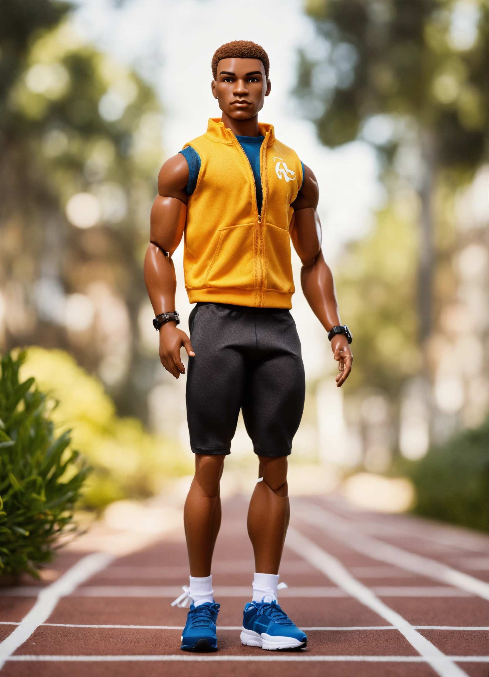 Lexica - Design an athletic African American Ken doll in workout ...